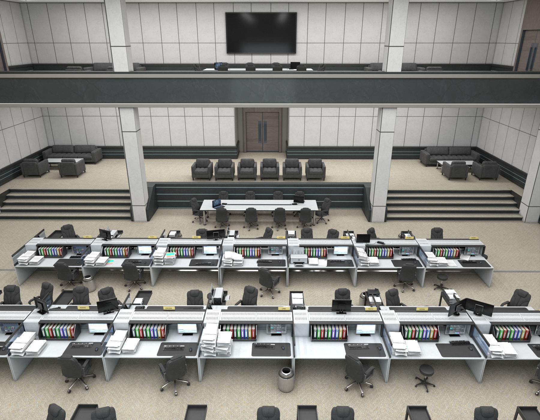 3D model Operations Control Center VR / AR / low-poly | CGTrader