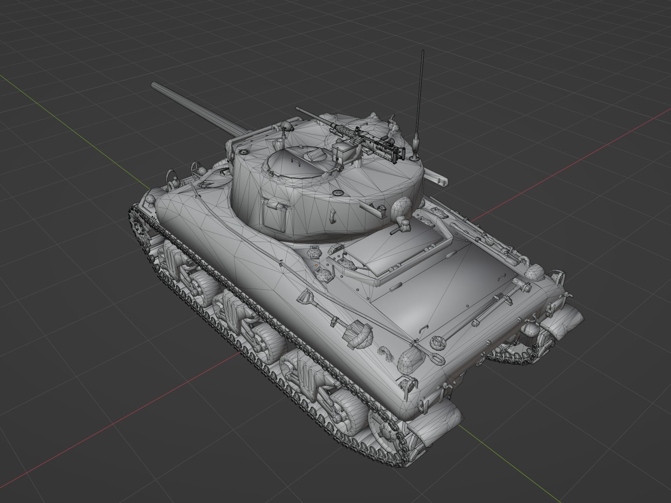 3D model M4 A1 76 W Sherman VR / AR / low-poly | CGTrader