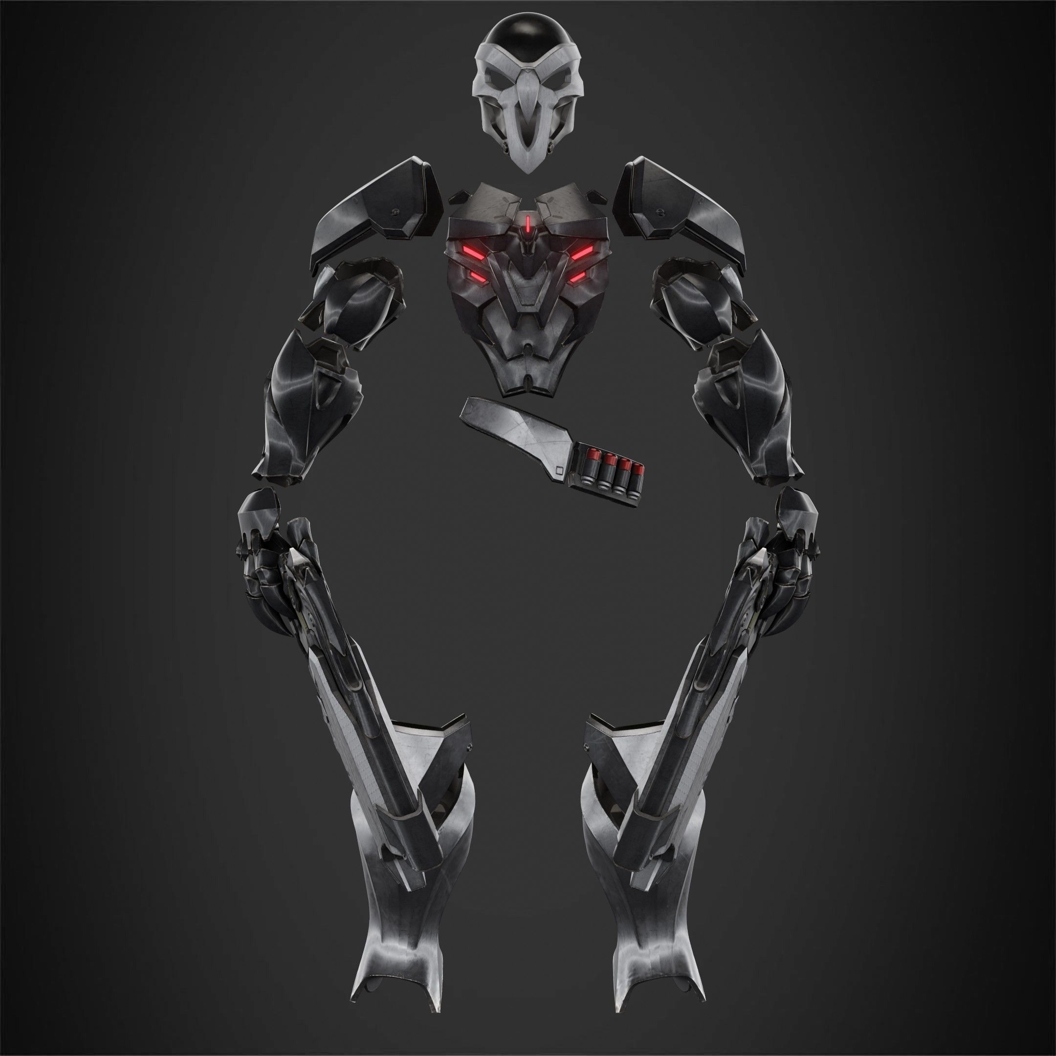 Overwatch 2 Reaper Full Armor and Gun for Cosplay 3D Model Collection ...