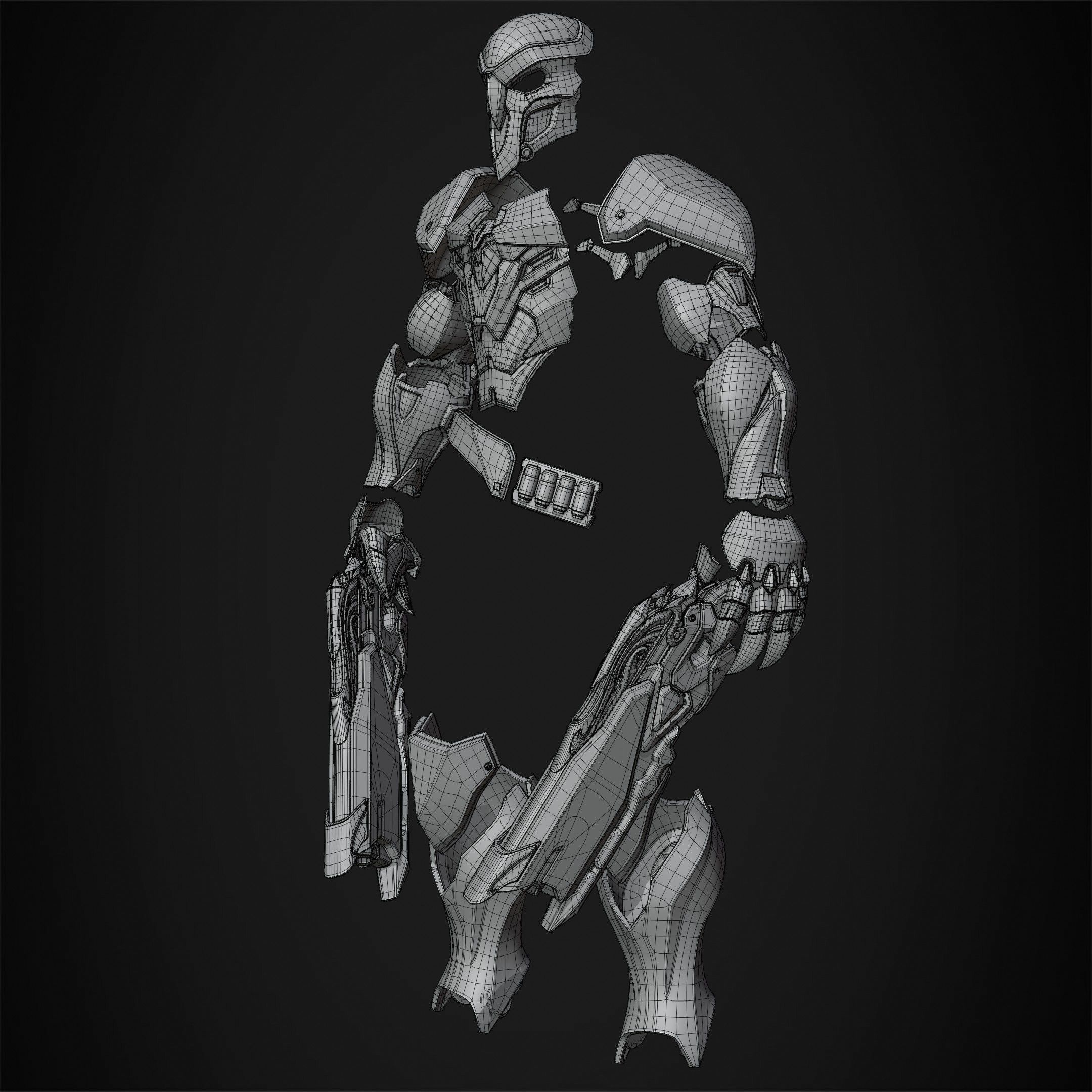 Overwatch 2 Reaper Full Armor and Gun for Cosplay 3D Model Collection ...