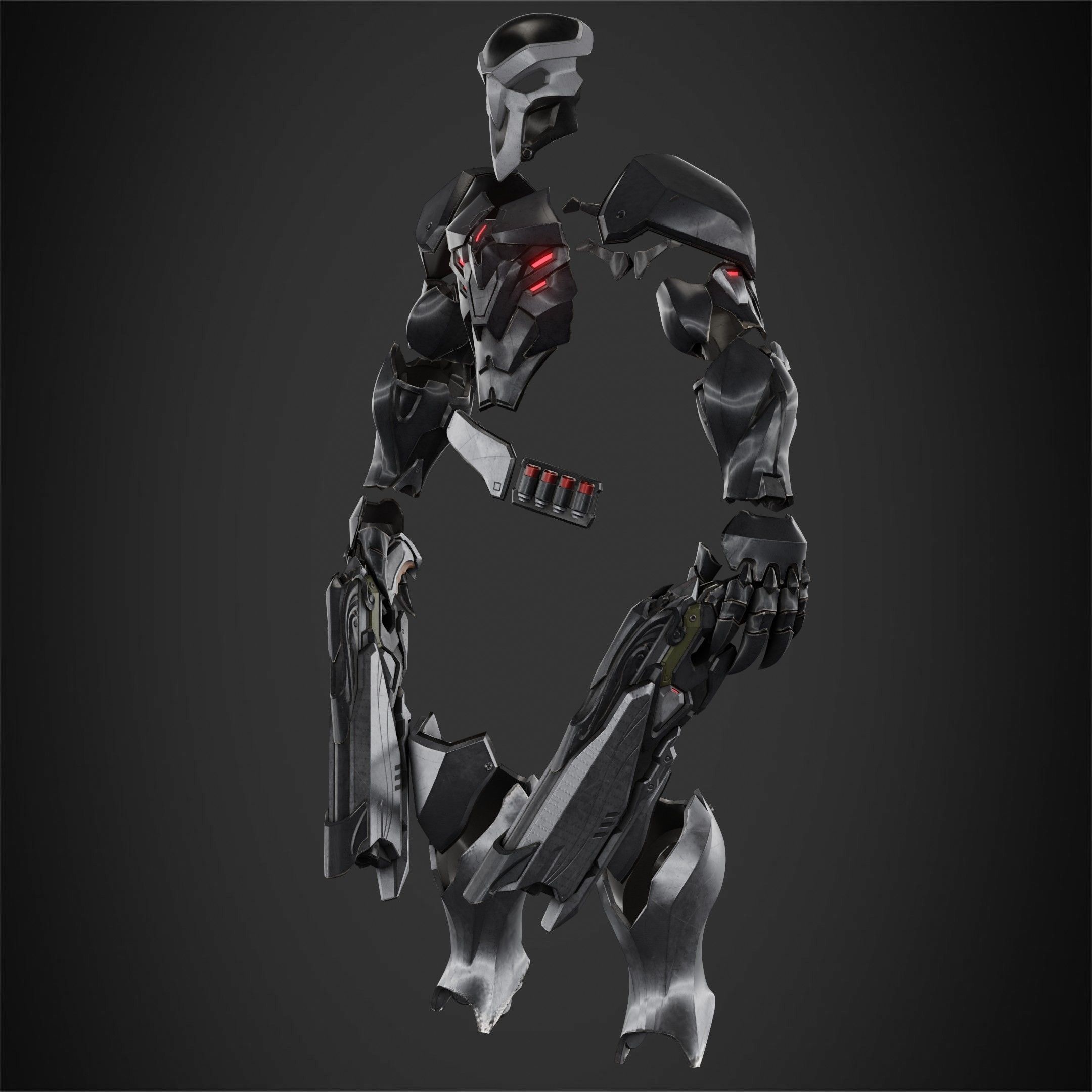 Overwatch 2 Reaper Full Armor and Gun for Cosplay 3D Model Collection ...