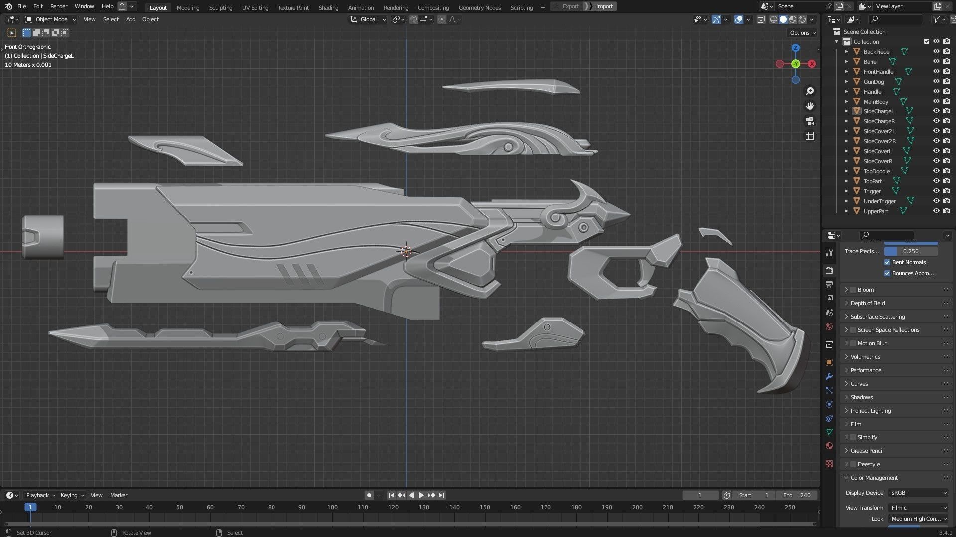 Overwatch 2 Reaper Full Armor and Gun for Cosplay 3D Model Collection ...