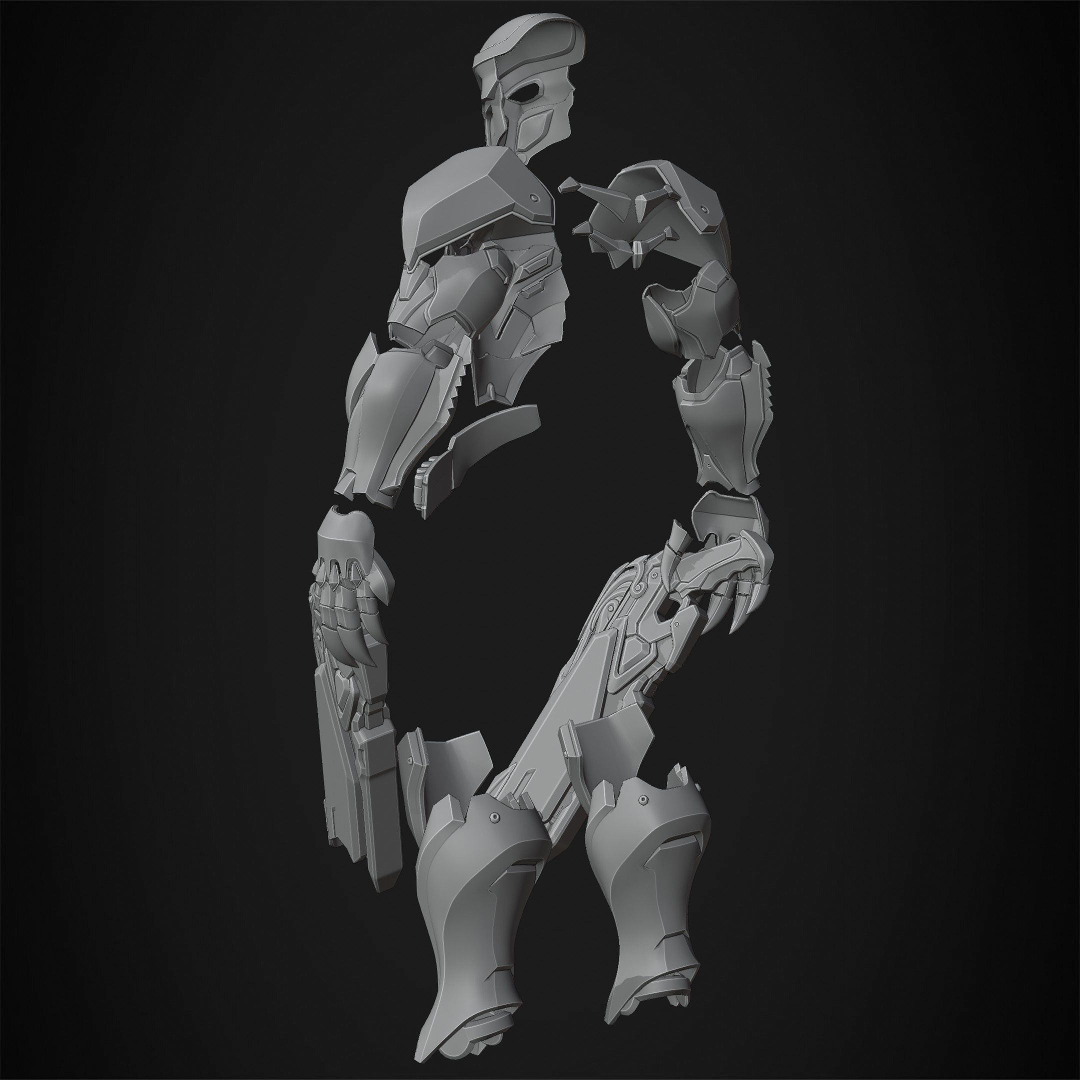 Overwatch 2 Reaper Full Armor and Gun for Cosplay 3D Model Collection ...