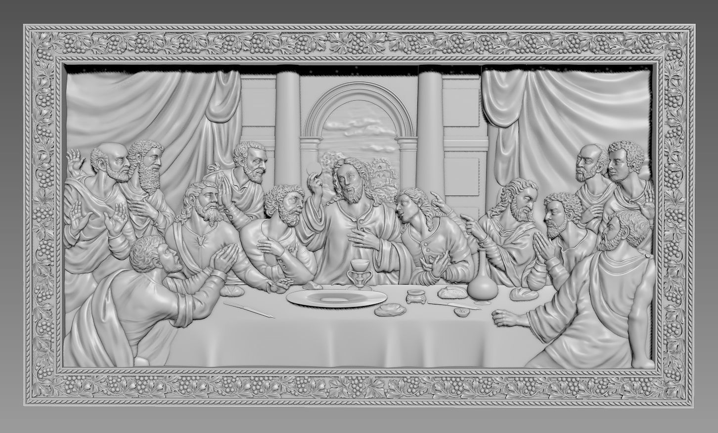 The Last Supper 3D model for CNC 3D model | CGTrader
