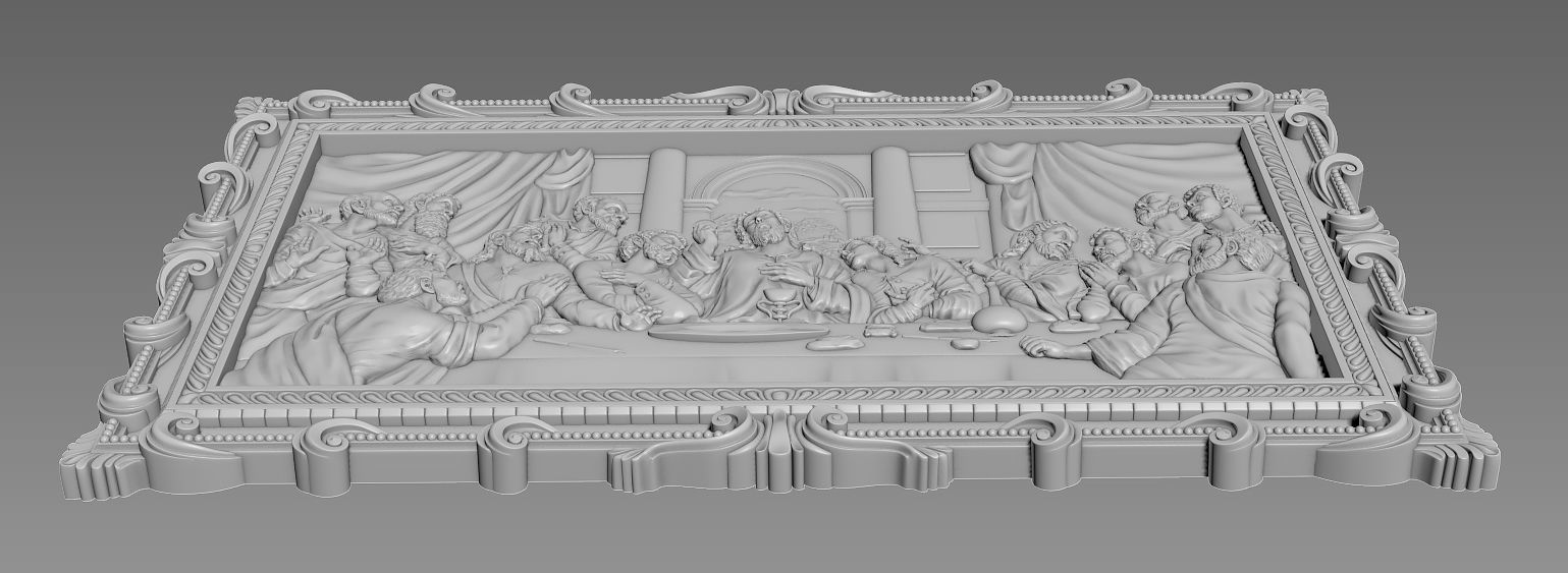 The Last Supper Bas-Relief 3D model | CGTrader