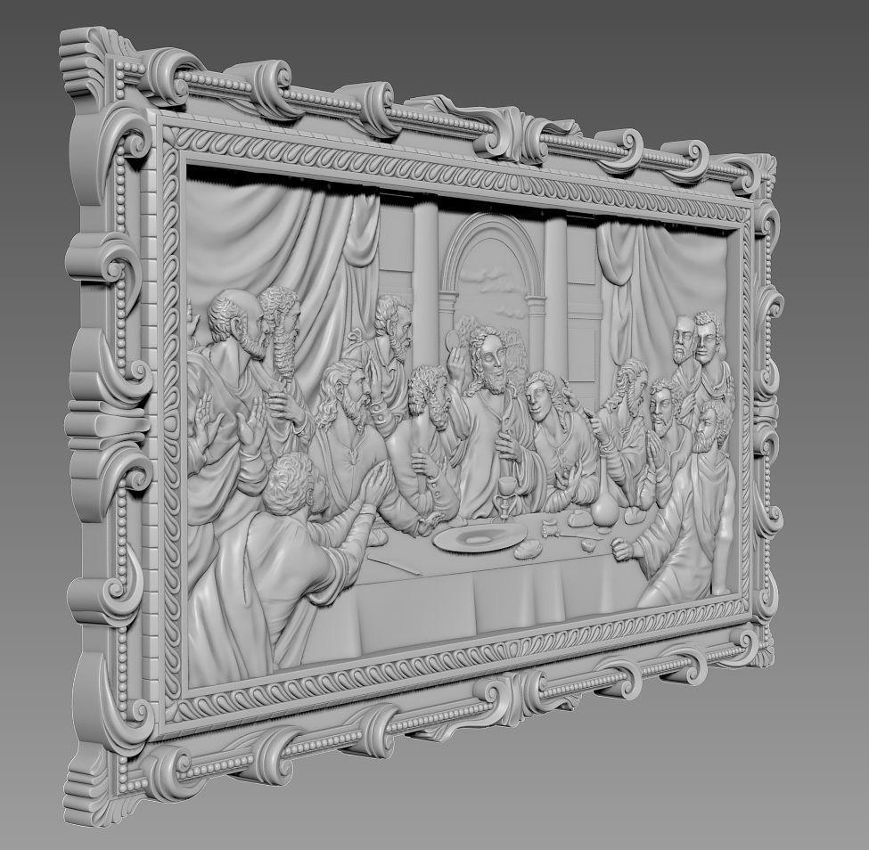 The Last Supper Bas-Relief 3D model | CGTrader