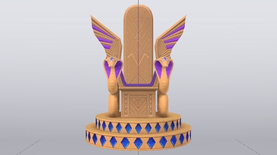 3D model Fantasy Throne - Iridescence Throne VR / AR / low-poly | CGTrader