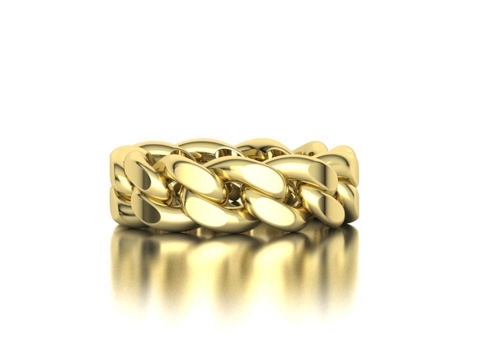 Heavy Cuban Chain Rings 3mm thick 5us 6us 7us 8us sizes 3D model 3D ...