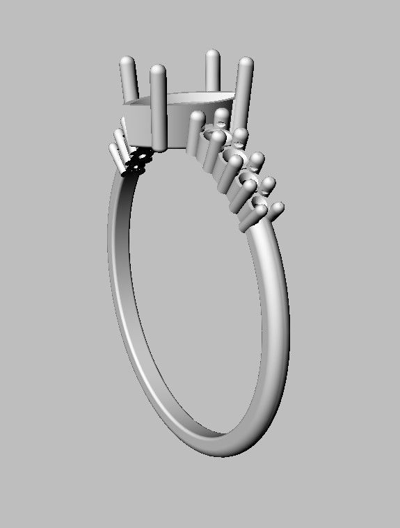 Marquise Gemstone Classic Ring 3D model 3D printable | CGTrader