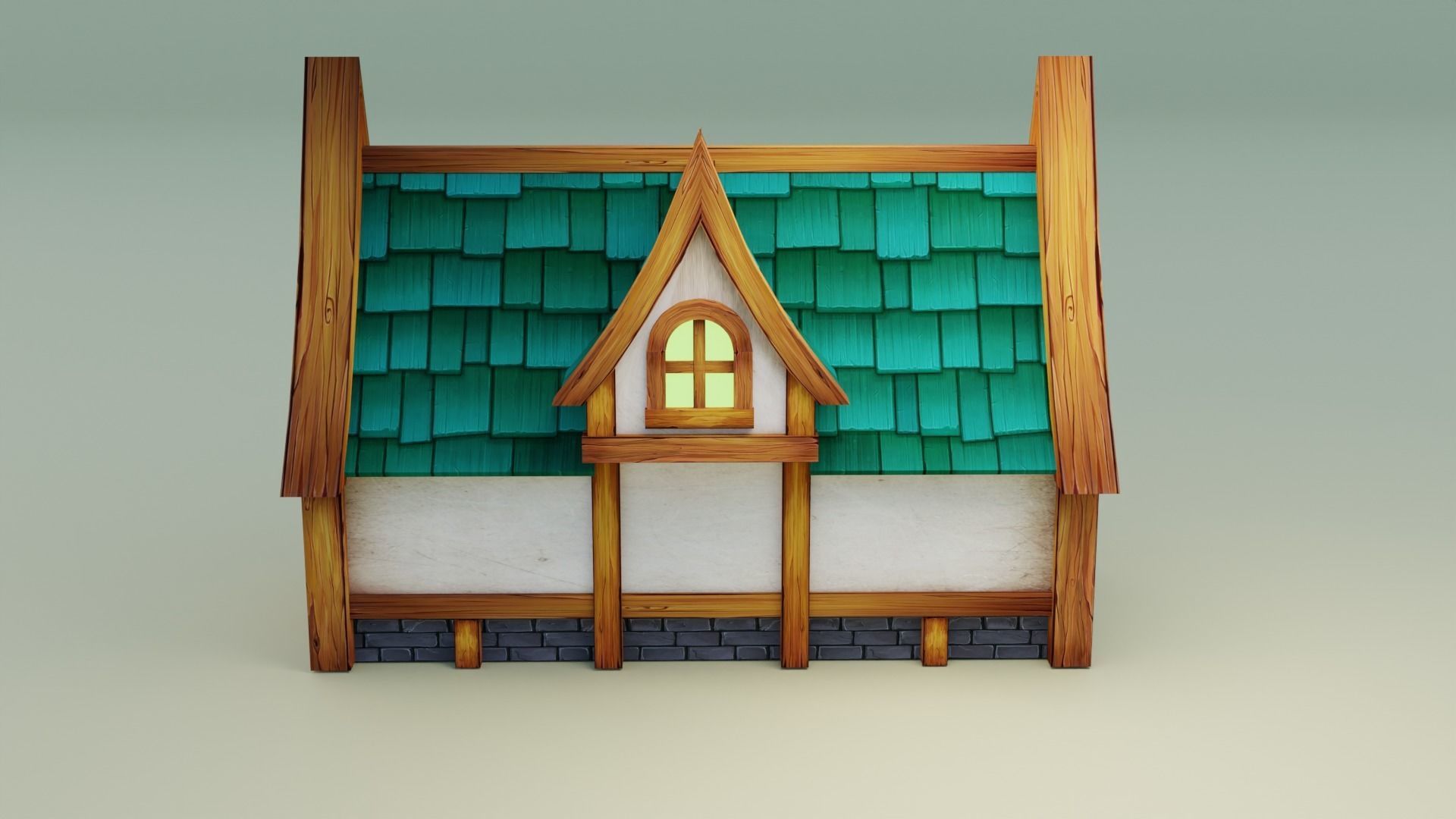 3D model Low poly Cartoon House 4 VR / AR / low-poly | CGTrader