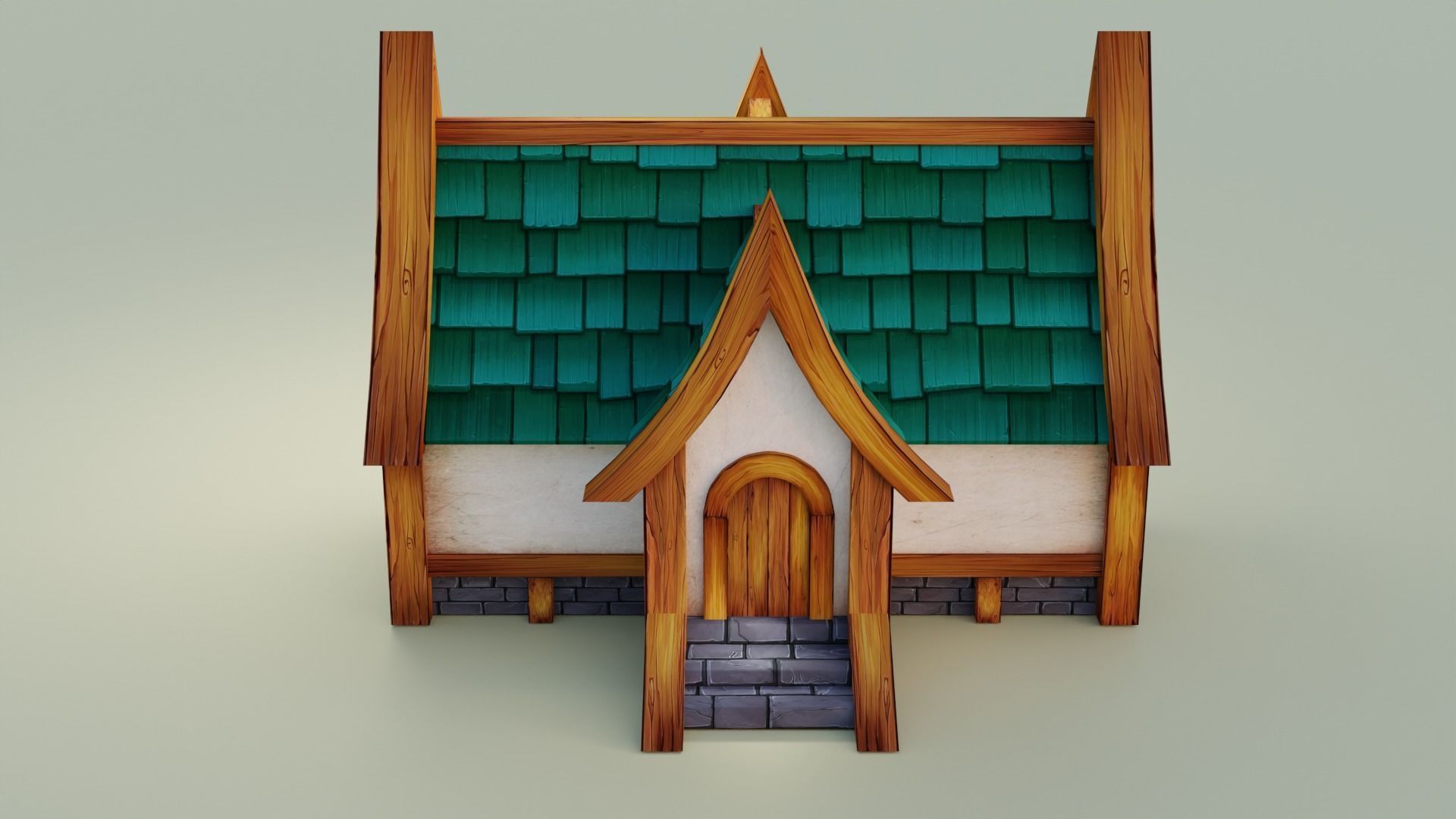 3D model Low poly Cartoon House 4 VR / AR / low-poly | CGTrader