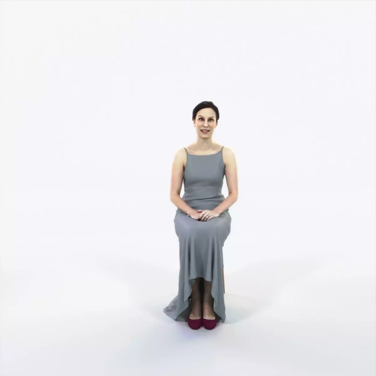 3D model Eternal 20D Listening Sitting Event Elegant Woman VR / AR ...