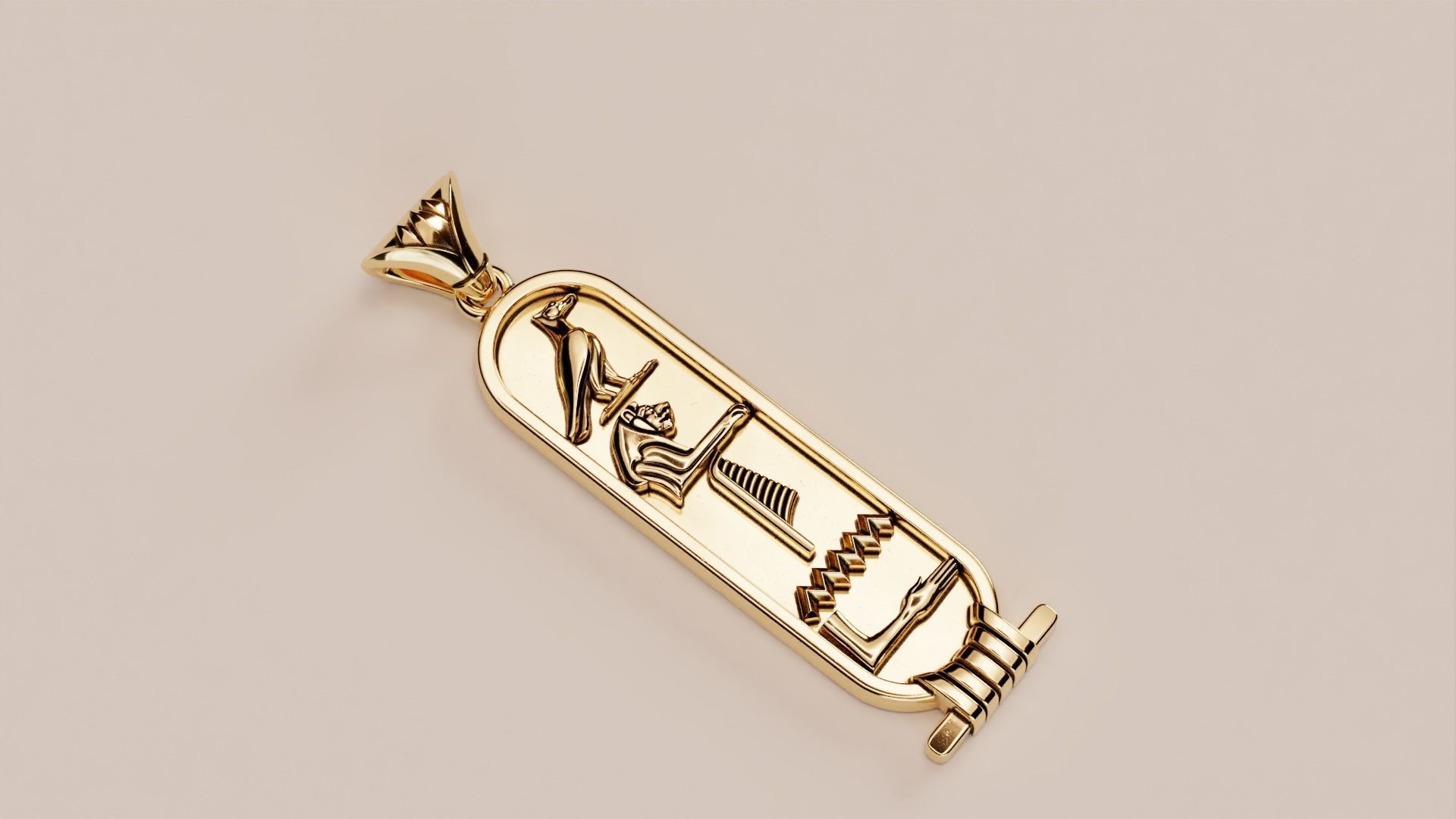 Ancient Egyptian hieroglyph Cartouche builder 3D model 3D printable ...