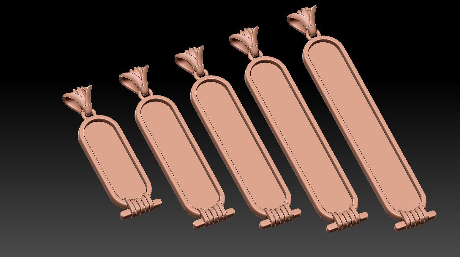 Ancient Egyptian hieroglyph Cartouche builder 3D model 3D printable ...