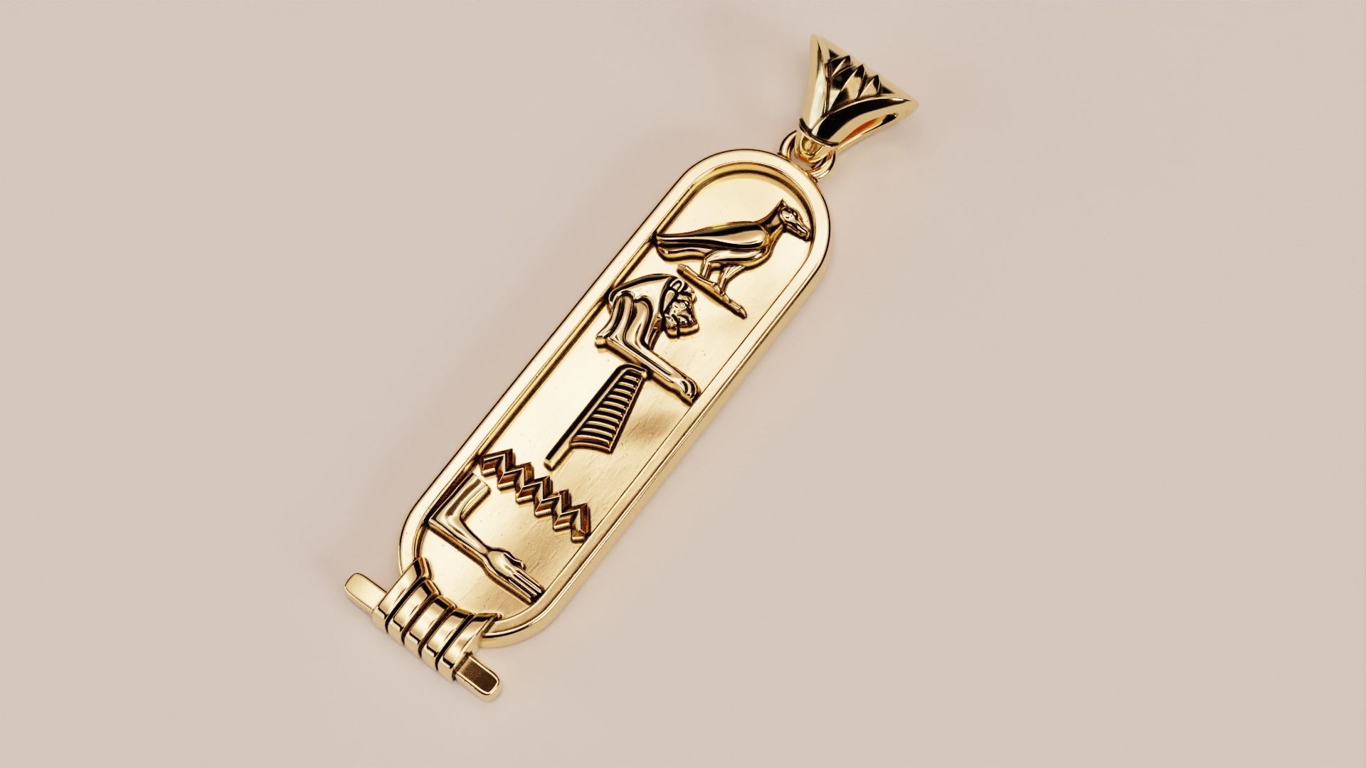 Ancient Egyptian hieroglyph Cartouche builder 3D model 3D printable ...