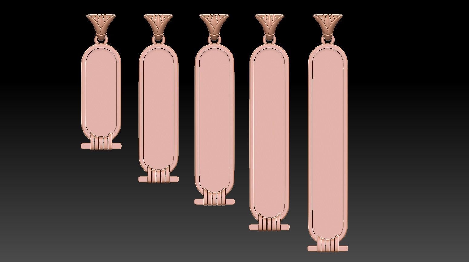 Ancient Egyptian hieroglyph Cartouche builder 3D model 3D printable ...