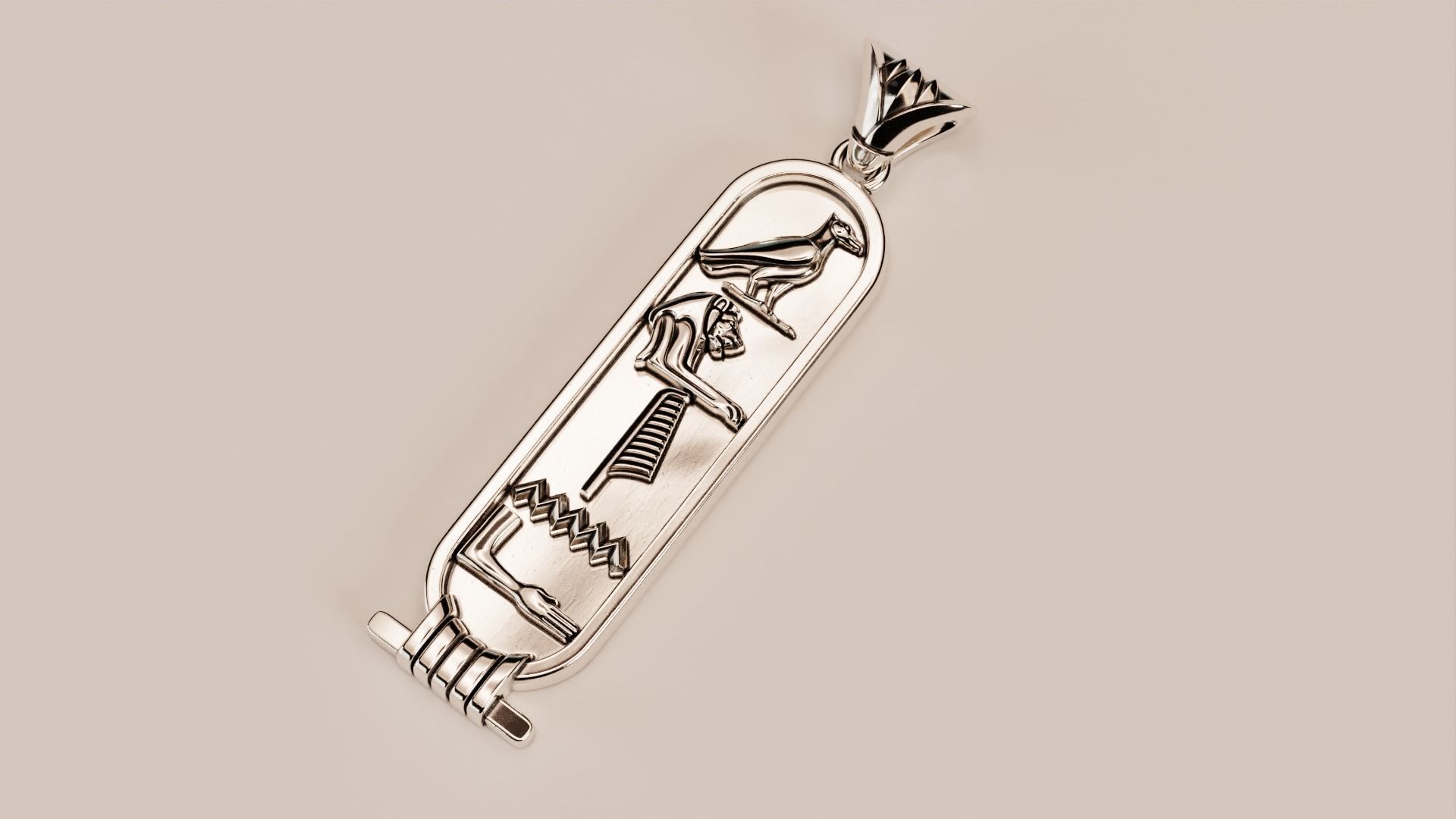 Ancient Egyptian hieroglyph Cartouche builder 3D model 3D printable ...