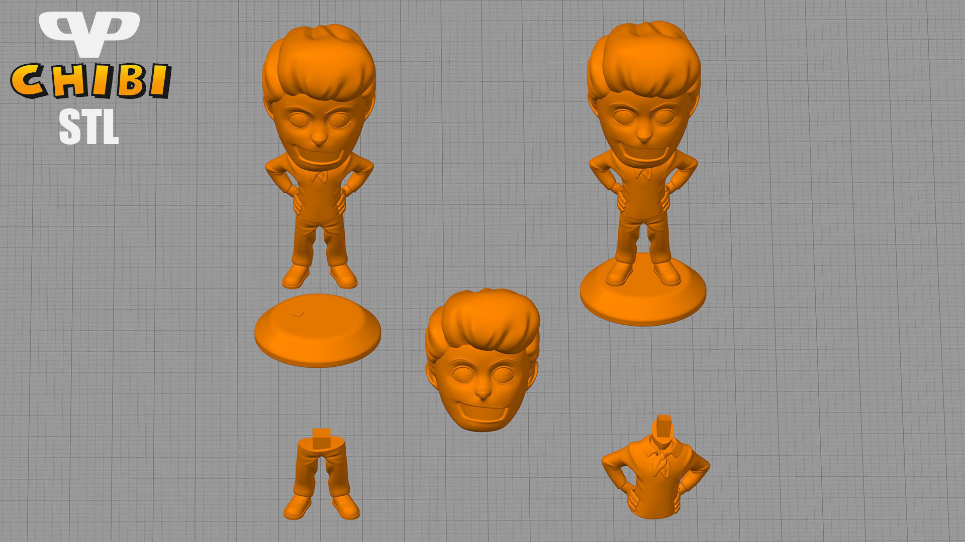 Fred Chibi Stl For 3d Printing Chibistl 3dxm 3d Model 3d Printable