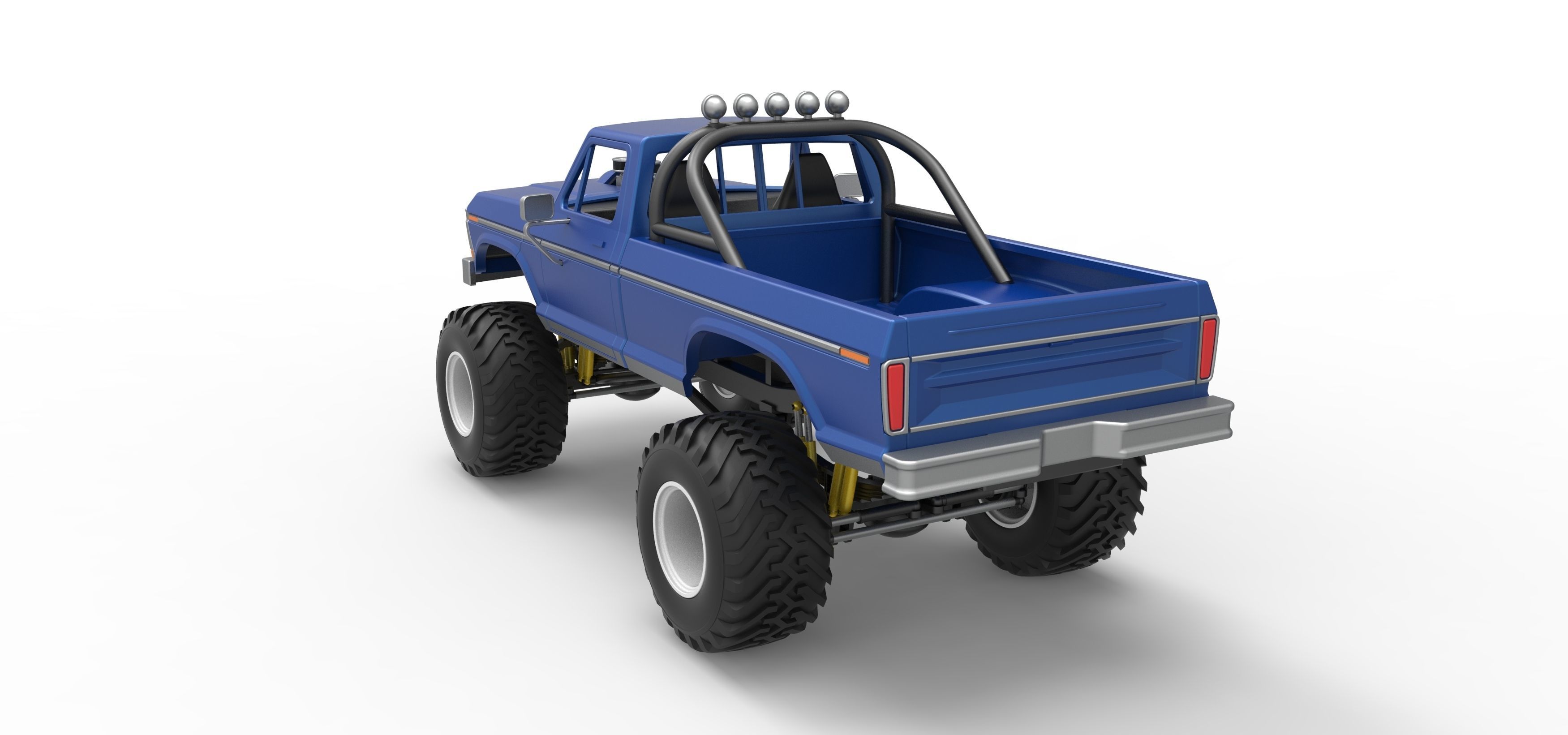 Diecast vintage Monster Truck Scale 1 to 25 3D model 3D printable ...