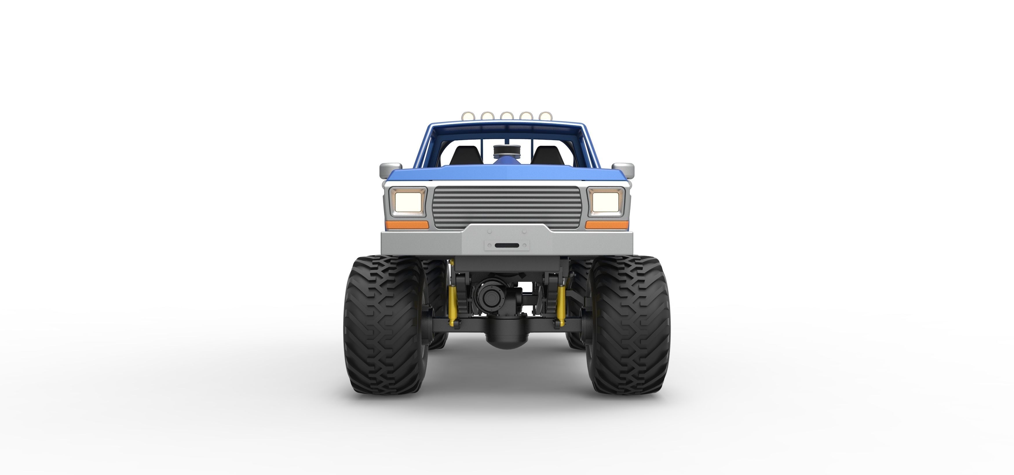 Diecast vintage Monster Truck Scale 1 to 25 3D model 3D printable ...