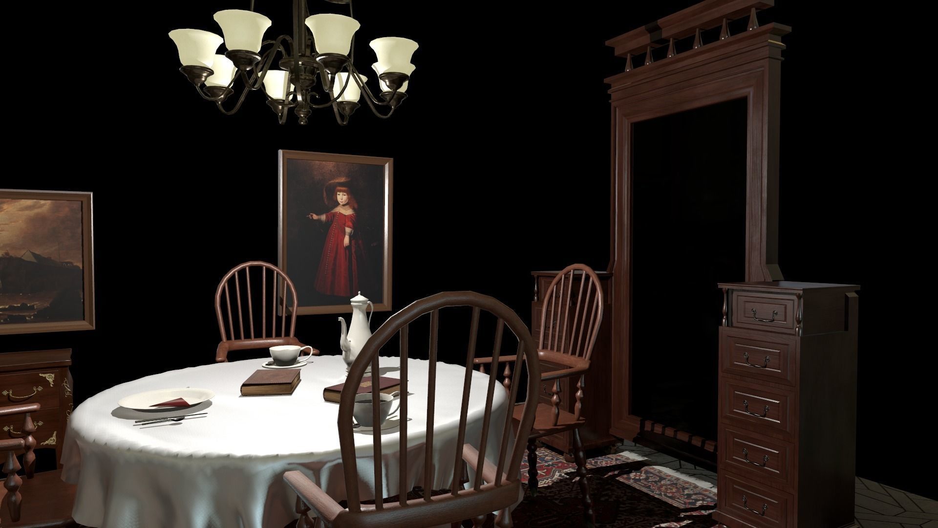3D model Dining Room Asset Package VR / AR / low-poly | CGTrader