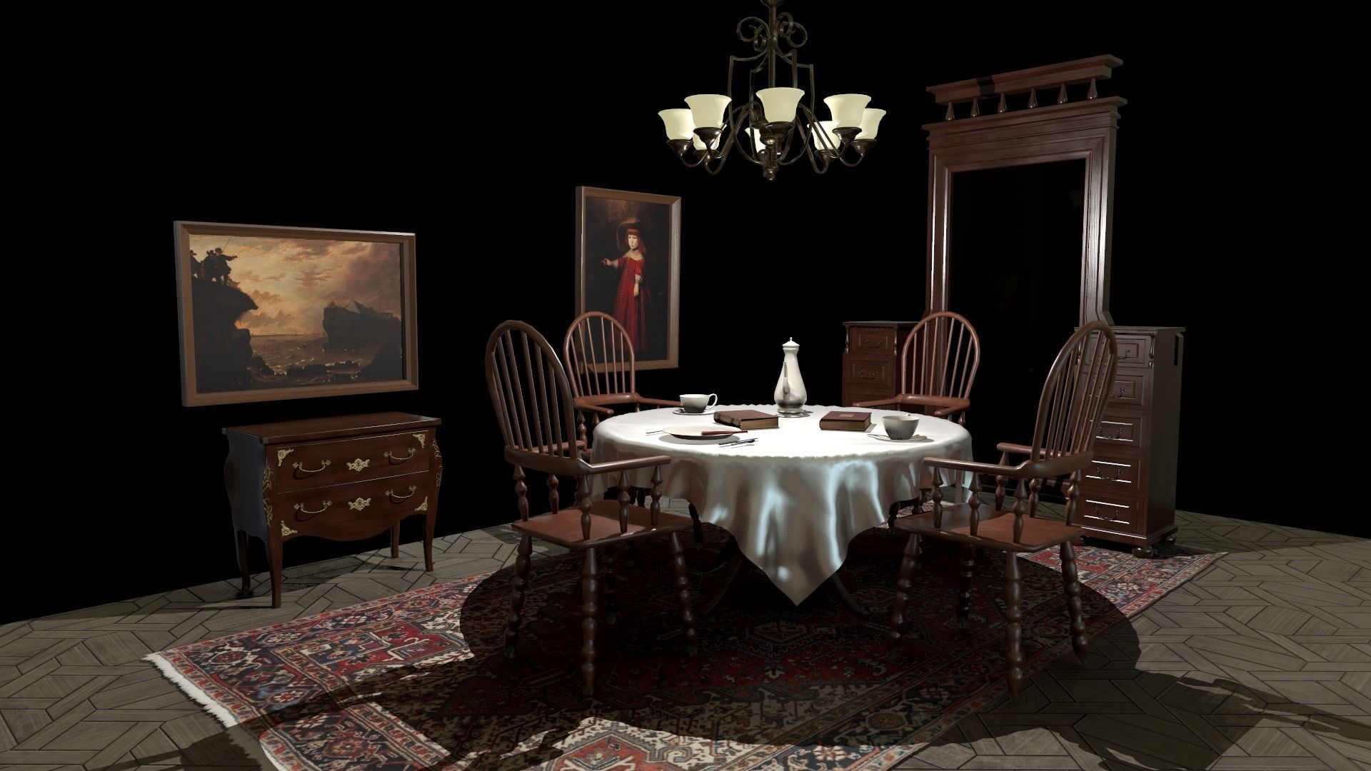 3D model Dining Room Asset Package VR / AR / low-poly | CGTrader