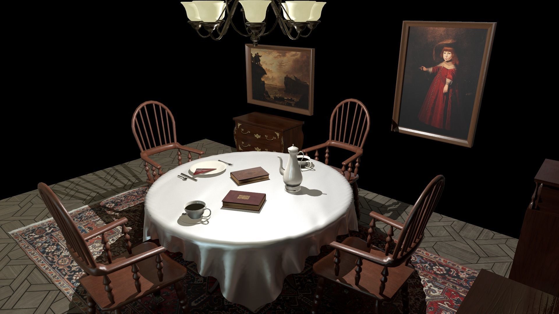 3D model Dining Room Asset Package VR / AR / low-poly | CGTrader