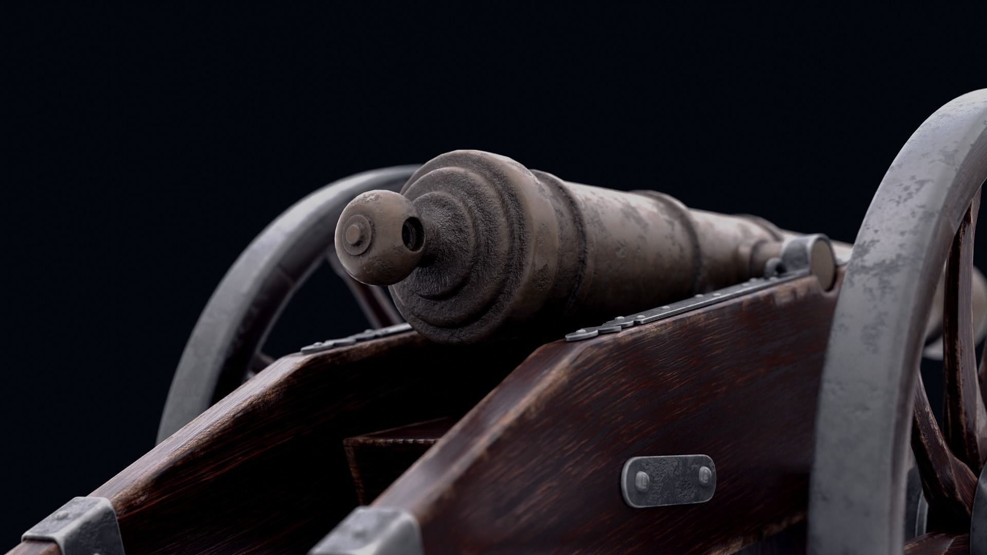 3D model Old realistic cannon VR / AR / low-poly | CGTrader