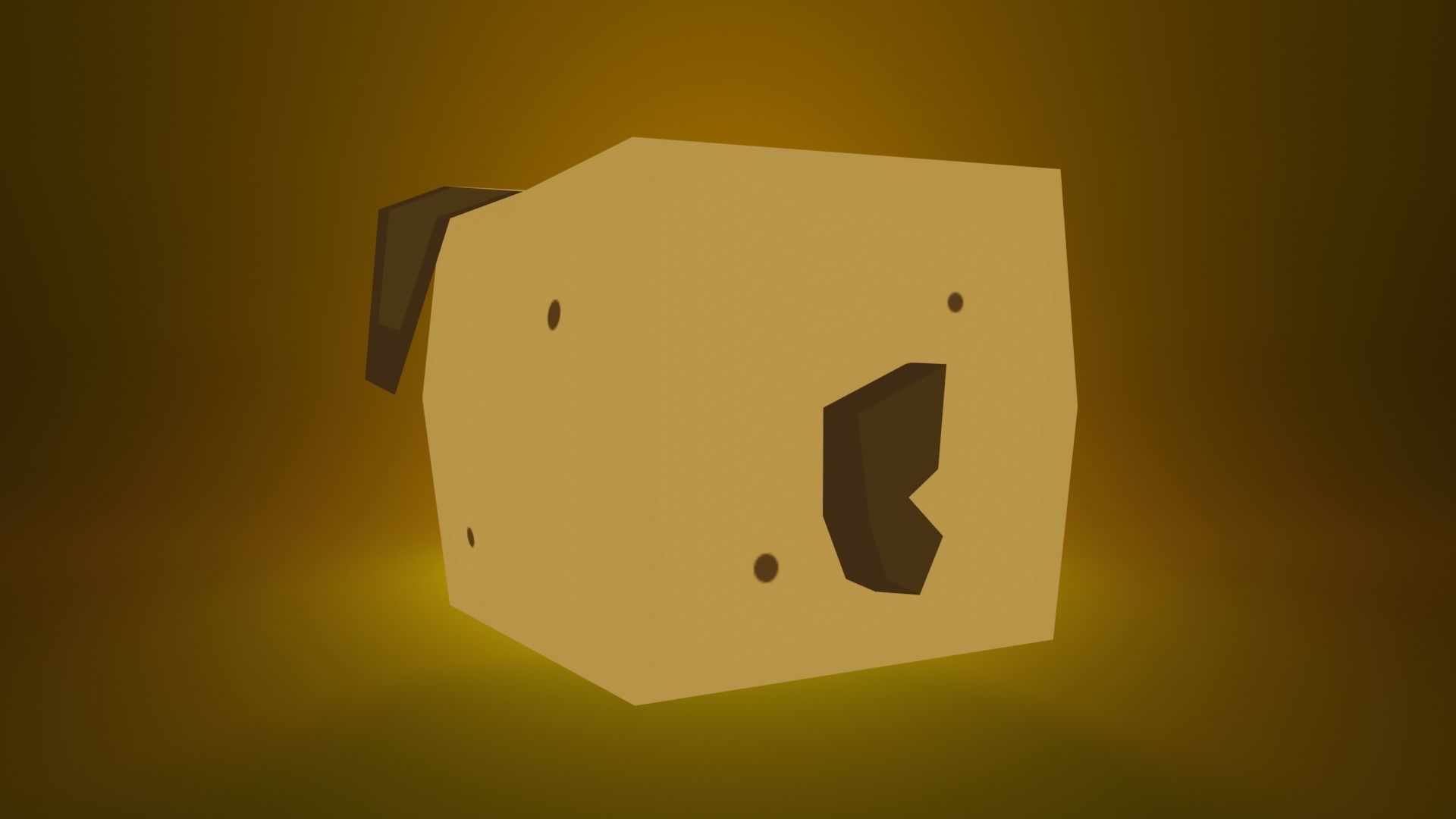 3D model Cutest Golden Pug Low-Poly 3D Model VR / AR / low-poly | CGTrader
