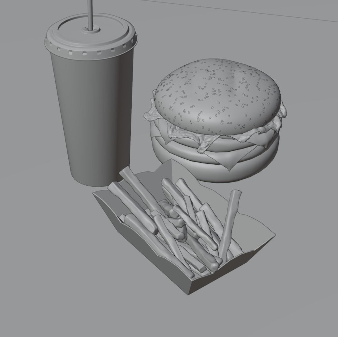 In-n-Out burger and fries 3D model | CGTrader