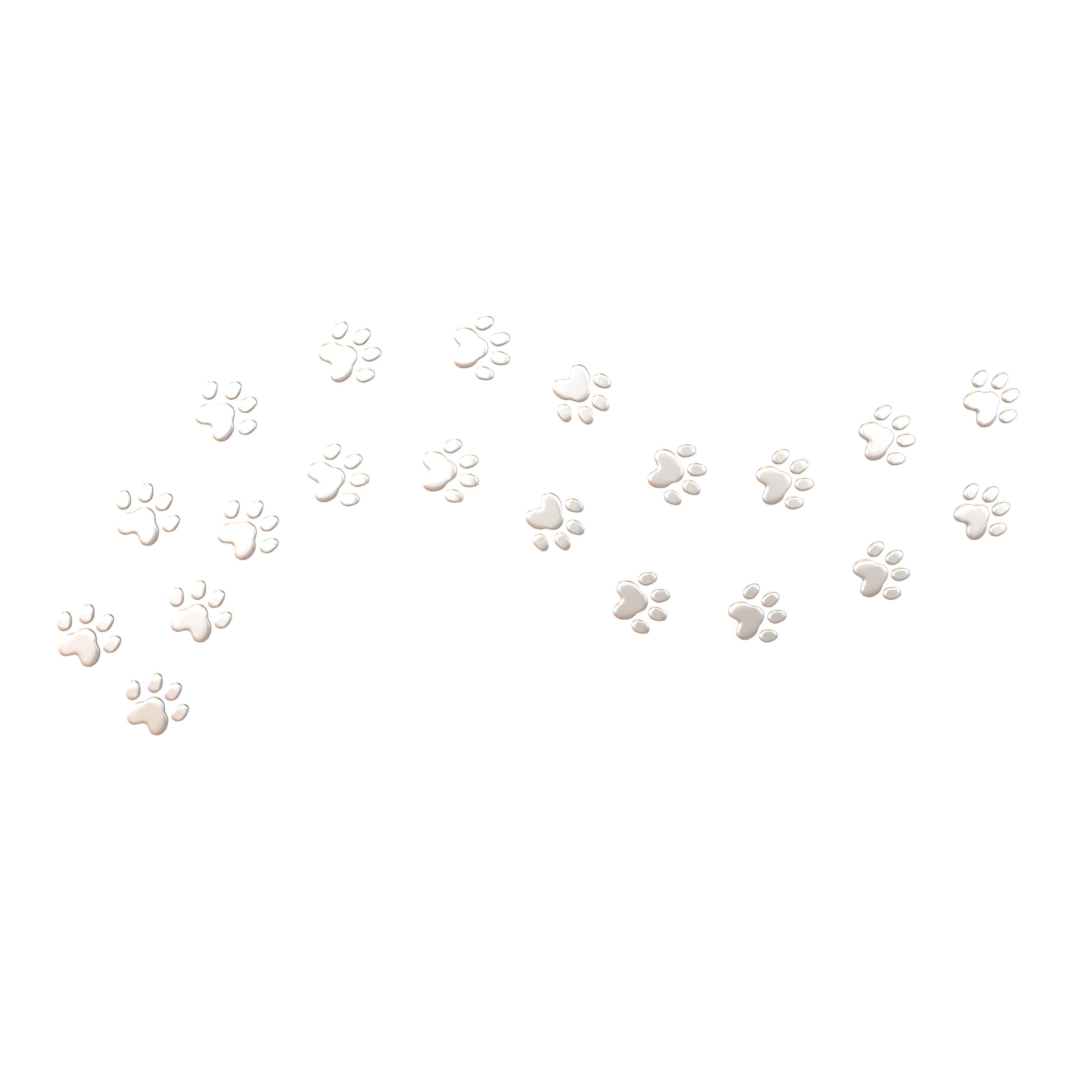 3D model Dog Paw Print Path v1 004 VR / AR / low-poly | CGTrader
