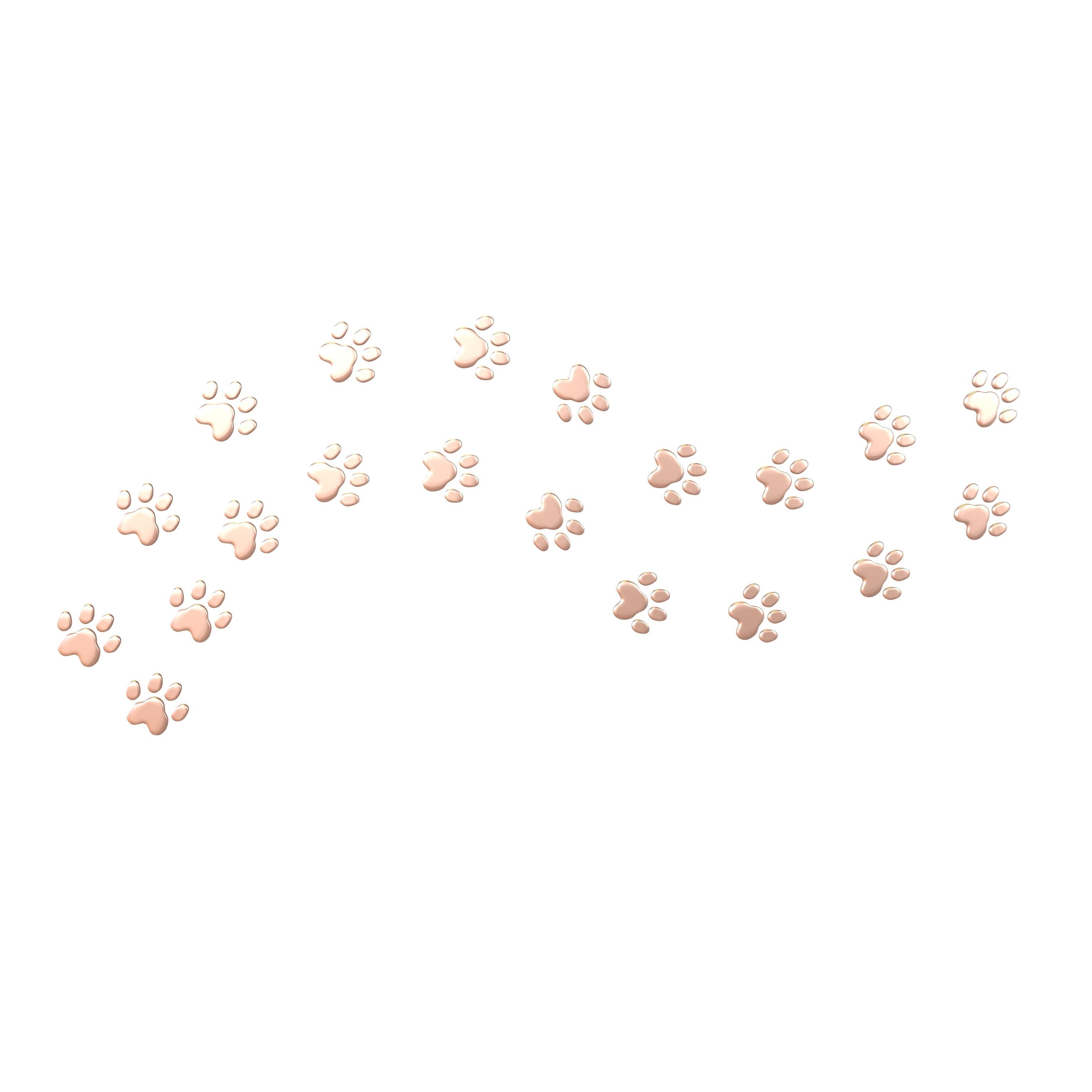 3D model Dog Paw Print Path v1 005 VR / AR / low-poly | CGTrader