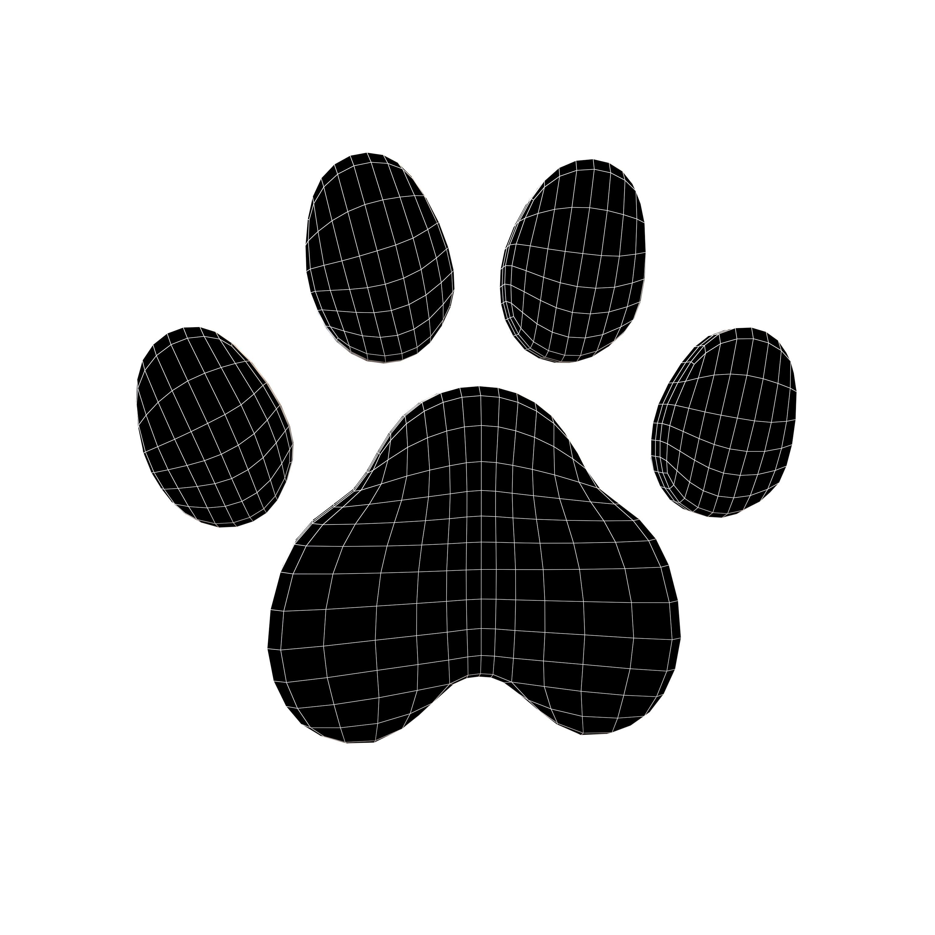 3D model Dog Paw Print v1 001 VR / AR / low-poly | CGTrader