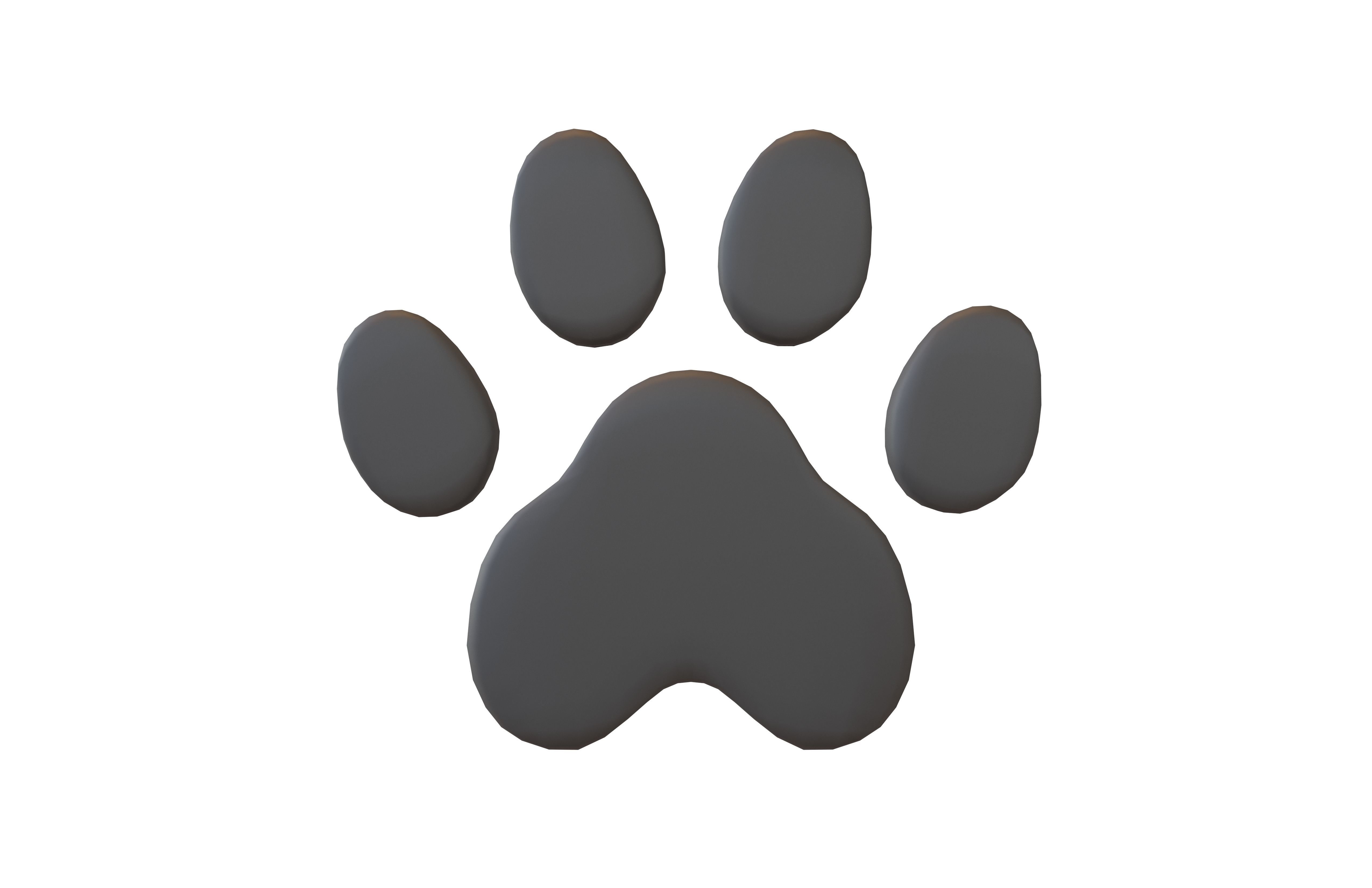 3D model Dog Paw Print v1 001 VR / AR / low-poly | CGTrader