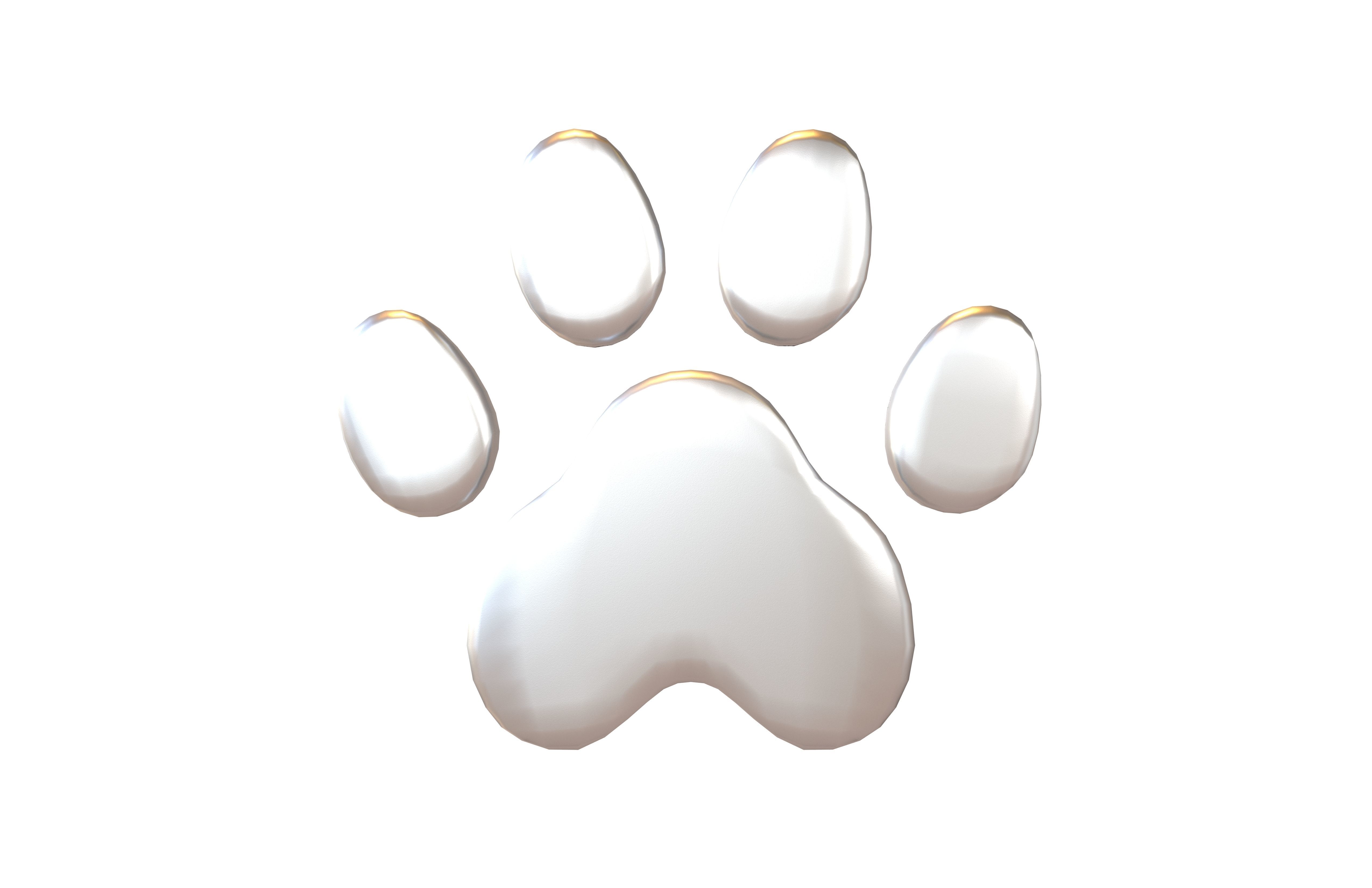 3D model Dog Paw Print v1 004 VR / AR / low-poly | CGTrader