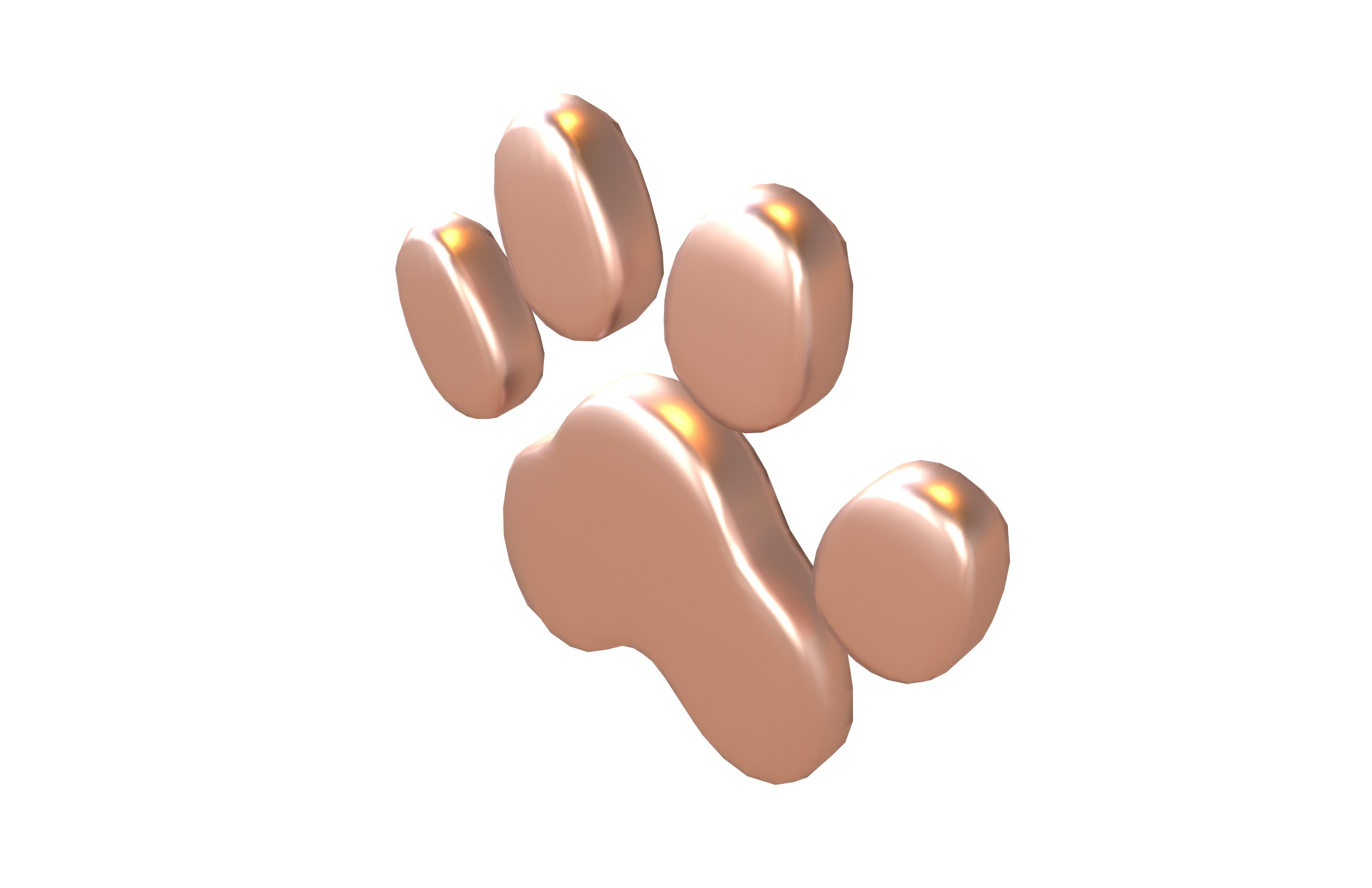 3D model Dog Paw Print v1 005 VR / AR / low-poly | CGTrader