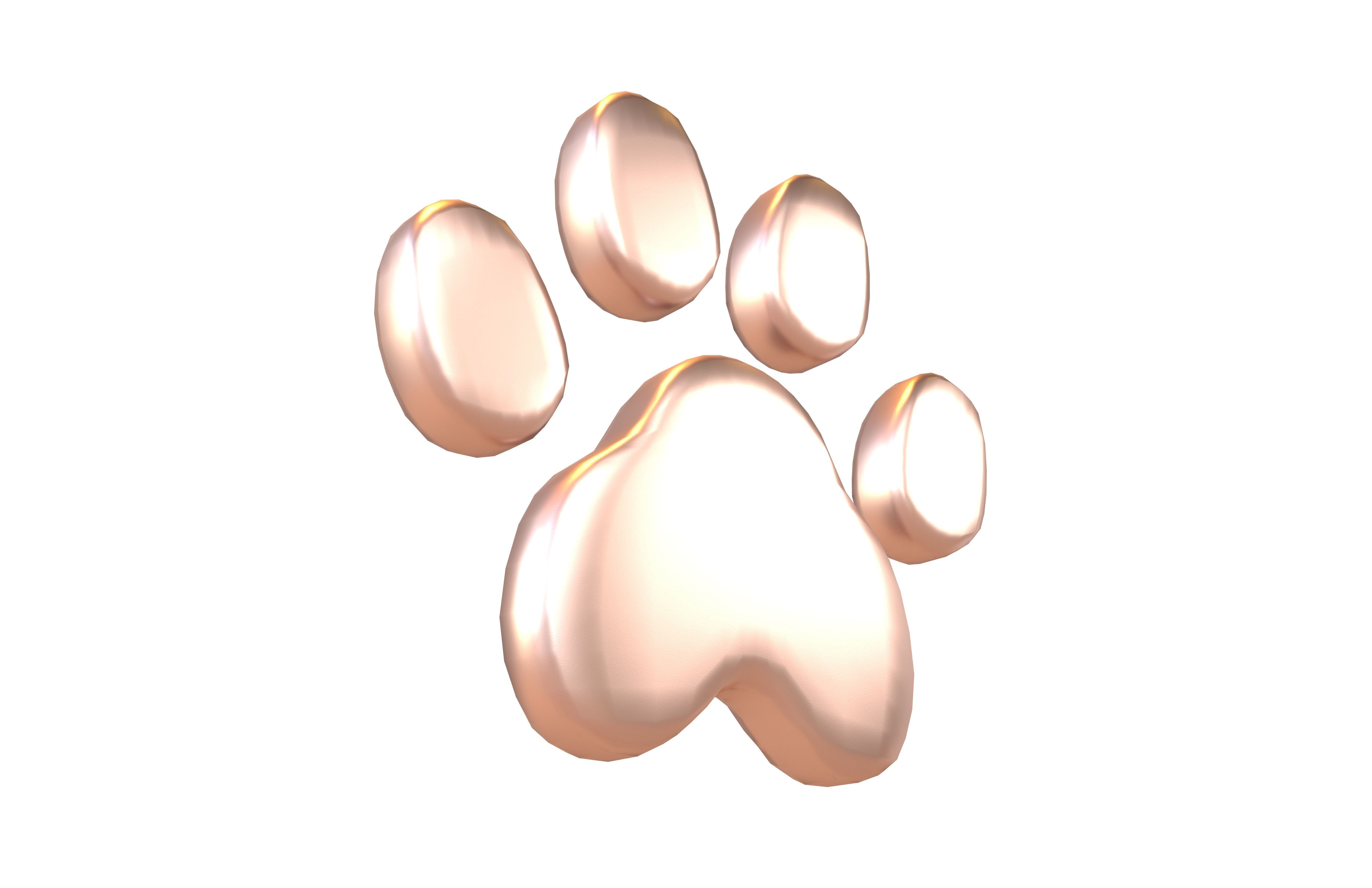 3D model Dog Paw Print v1 005 VR / AR / low-poly | CGTrader