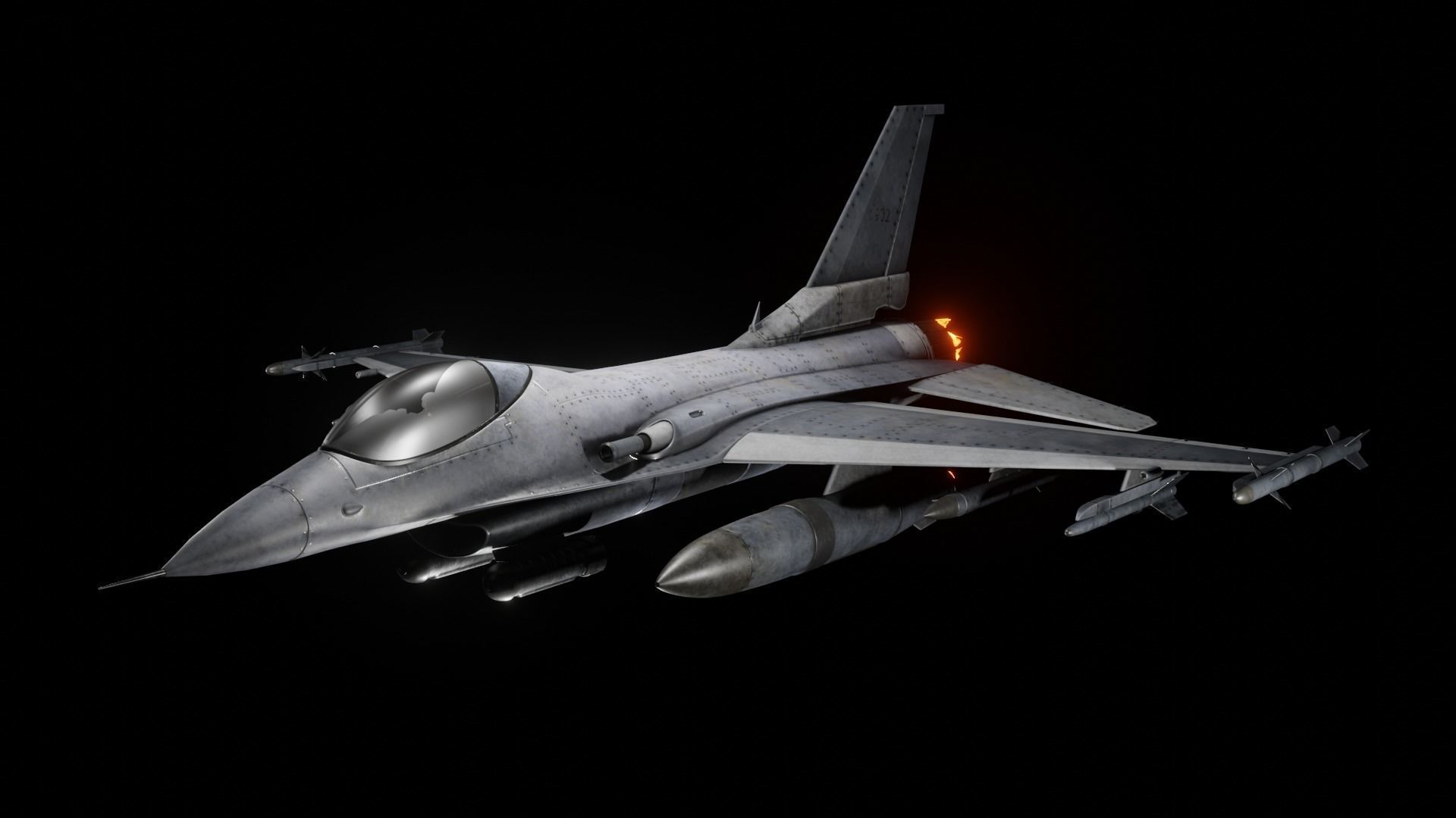 3D model F16 super hornet Animated VR / AR / low-poly | CGTrader