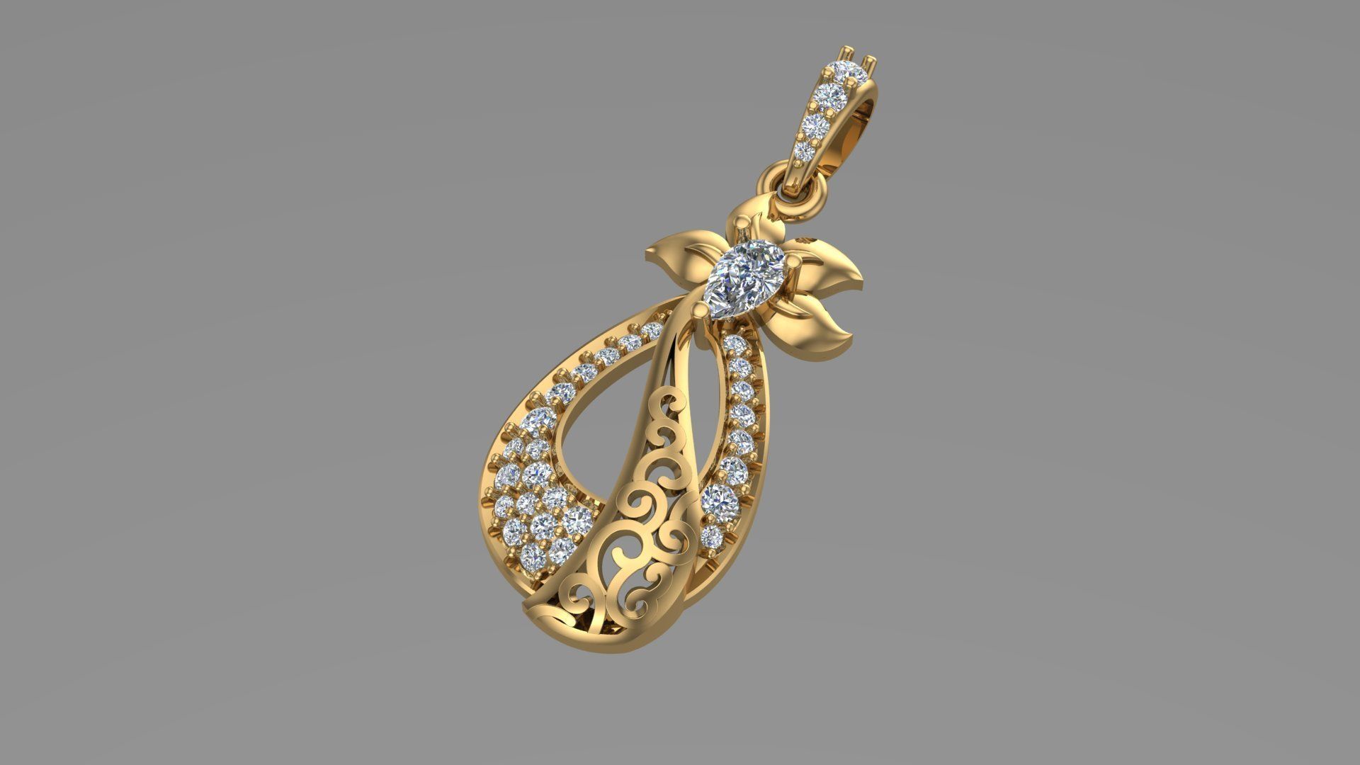 diamond Pendent 3d pritable model 3D model 3D printable | CGTrader