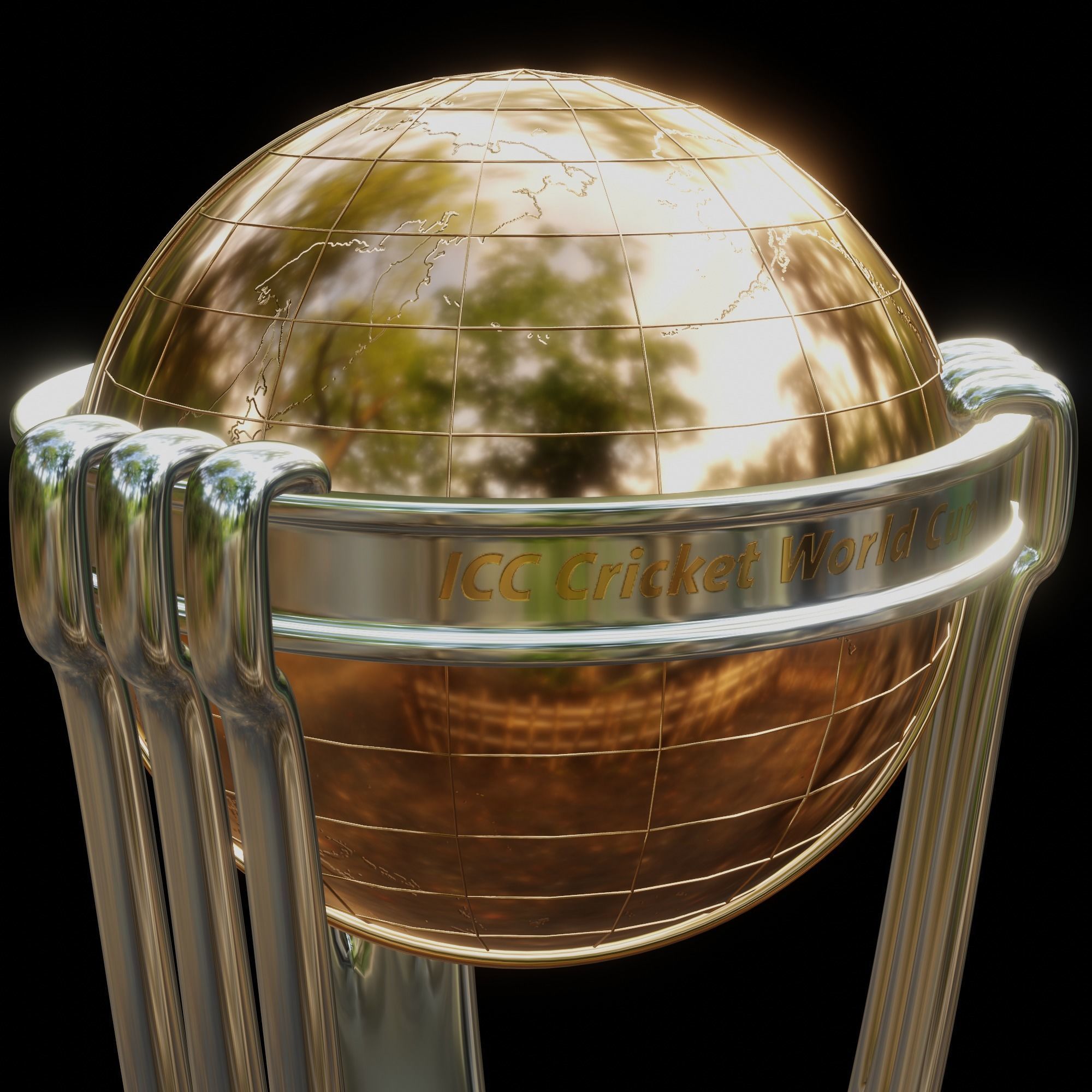 ICC Cricket World Cup Trophy 3D model | CGTrader