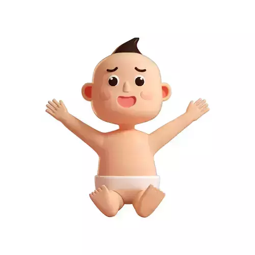 C4D Model Infant Image Materials baby 3D model | CGTrader