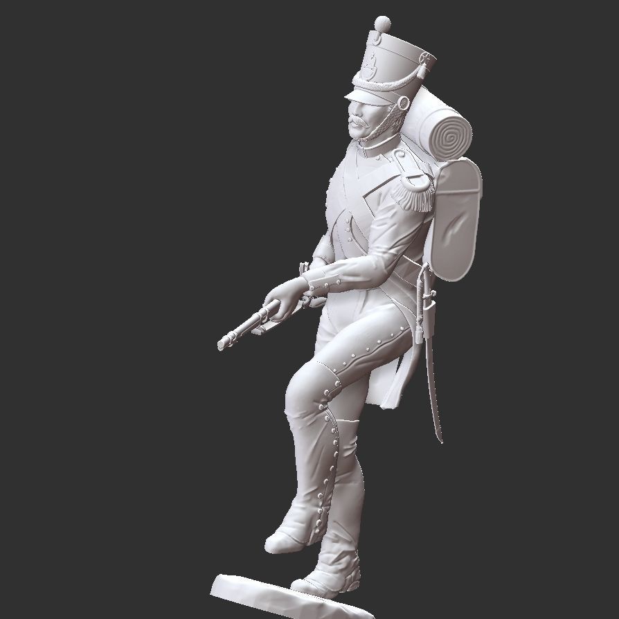 Attacking Napoleonic Infantry soldier 3D model 3D printable | CGTrader