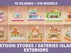 3D model Cartoon Stores Eateries Islands Exteriors VR / AR / low-poly ...