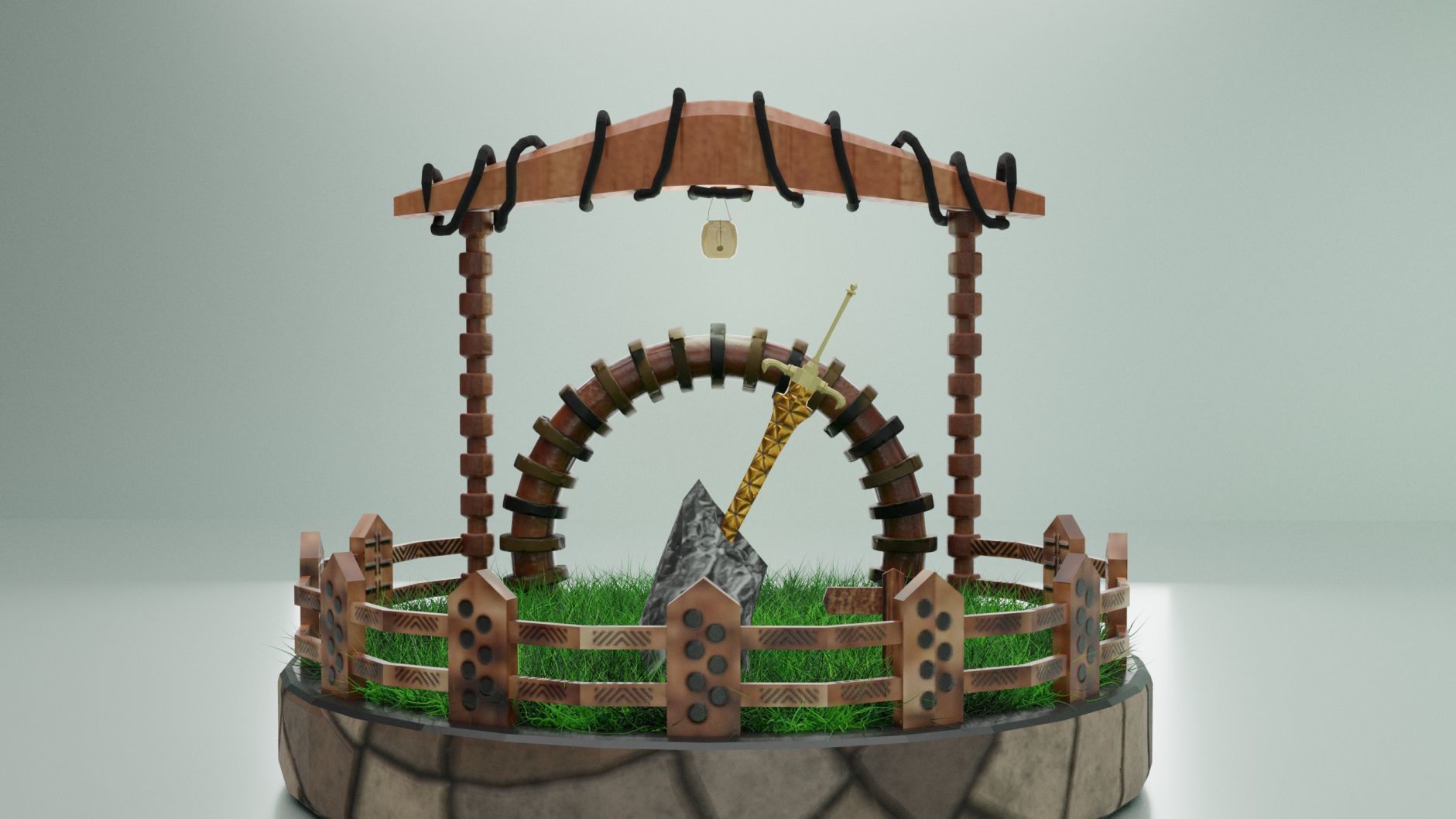 King Graveyard and Sword free VR / AR / low-poly 3D model | CGTrader