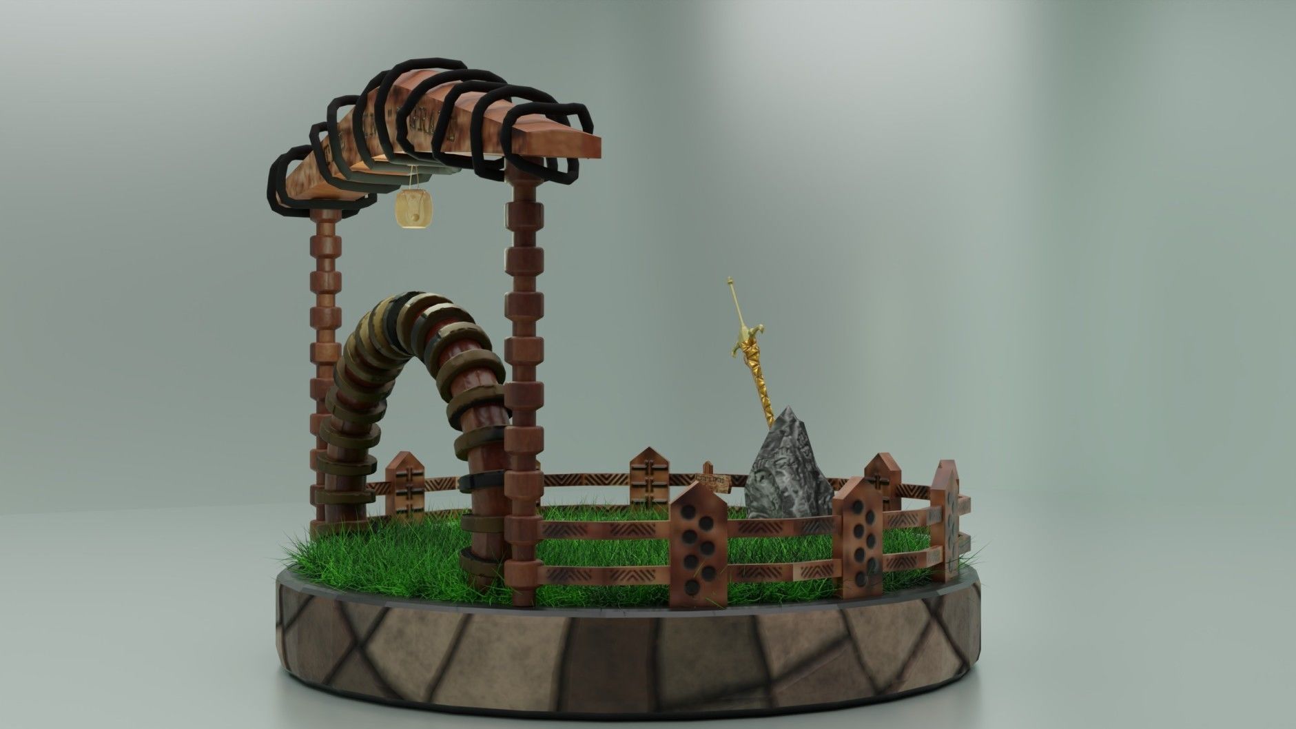 King Graveyard and Sword free VR / AR / low-poly 3D model | CGTrader
