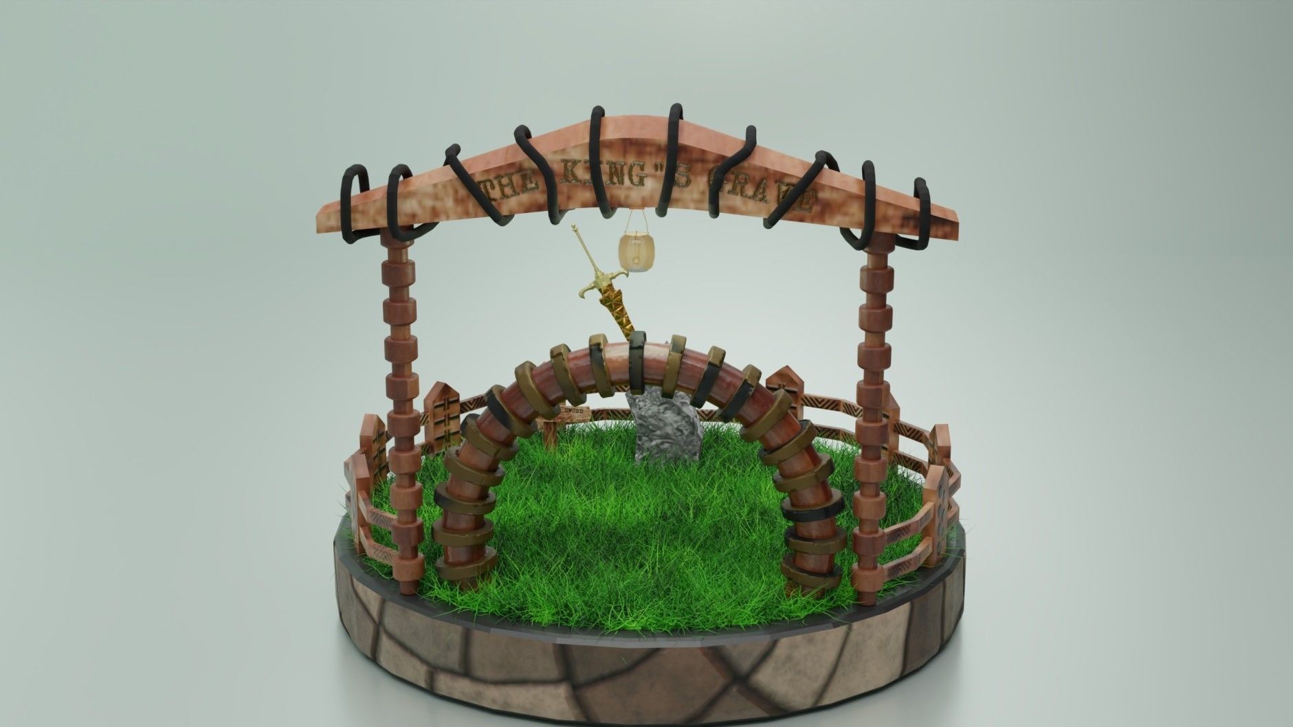 King Graveyard and Sword free VR / AR / low-poly 3D model | CGTrader