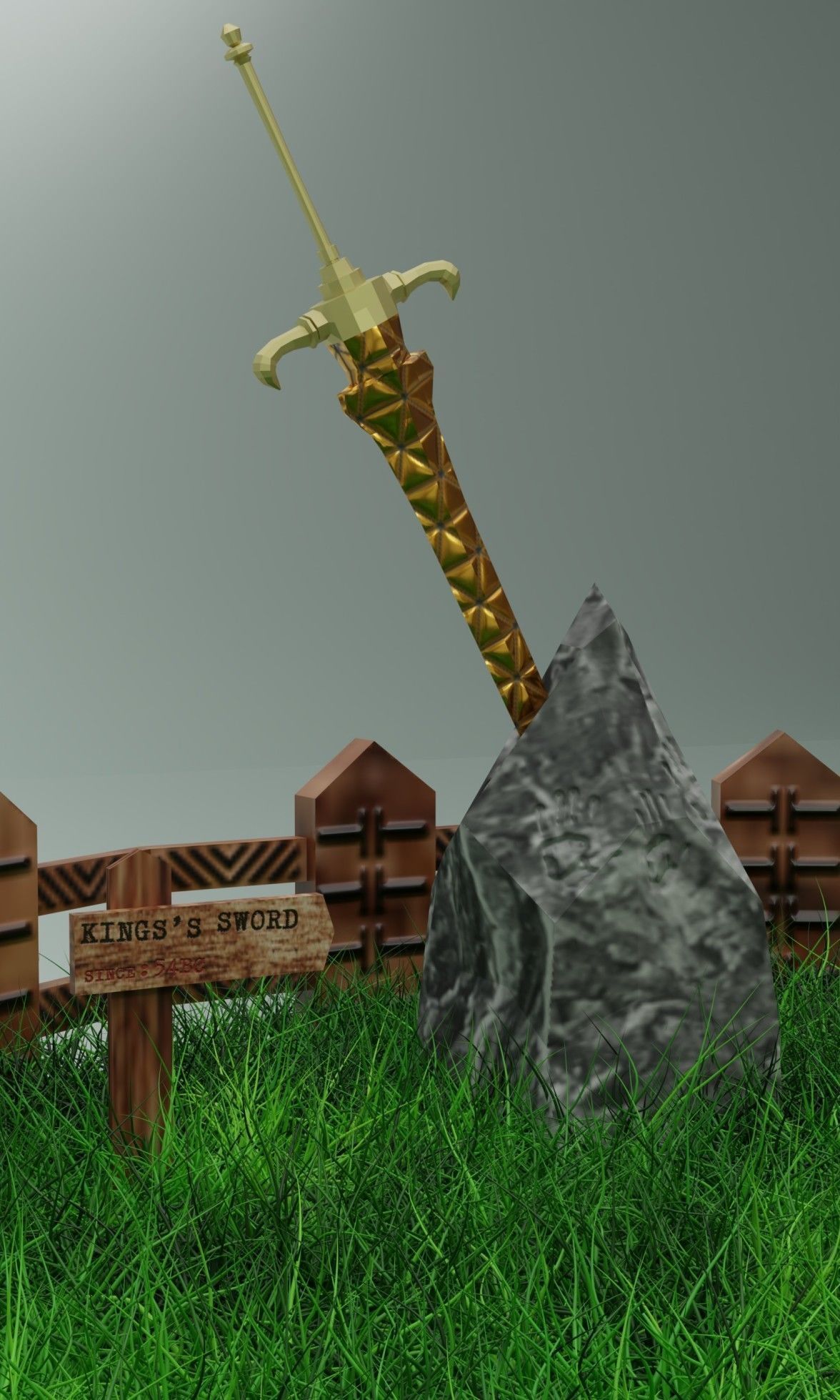King Graveyard and Sword free VR / AR / low-poly 3D model | CGTrader