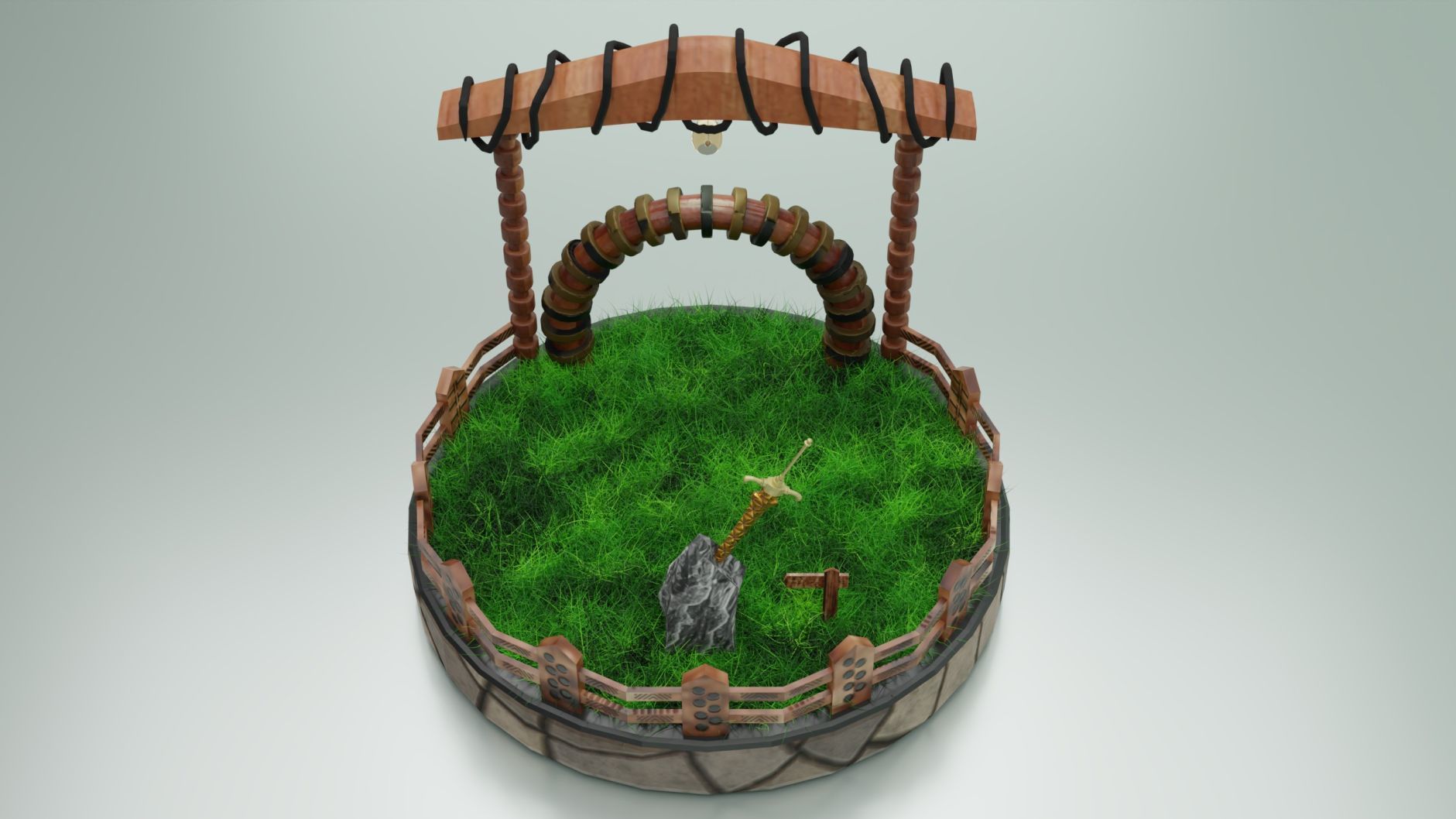 King Graveyard and Sword free VR / AR / low-poly 3D model | CGTrader