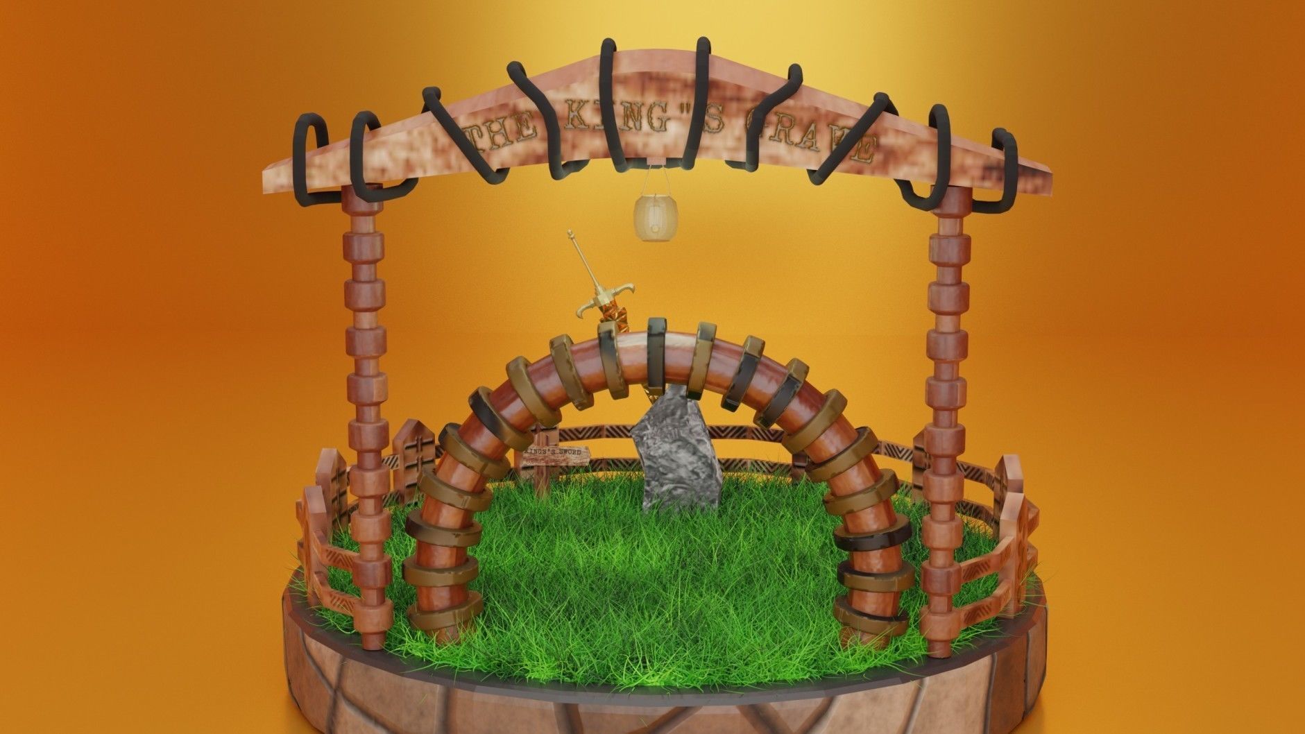 King Graveyard and Sword free VR / AR / low-poly 3D model | CGTrader