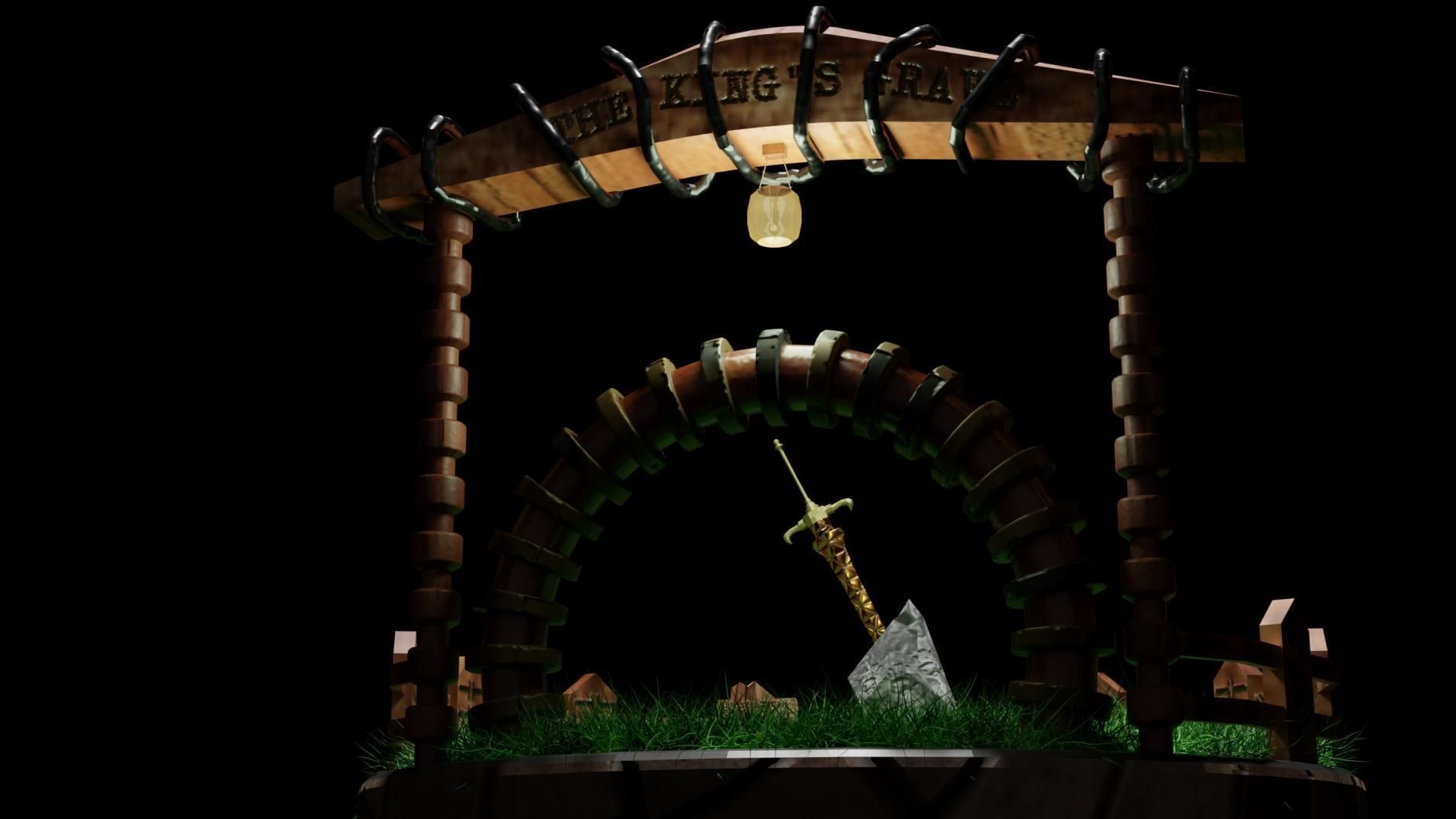 King Graveyard and Sword free VR / AR / low-poly 3D model | CGTrader